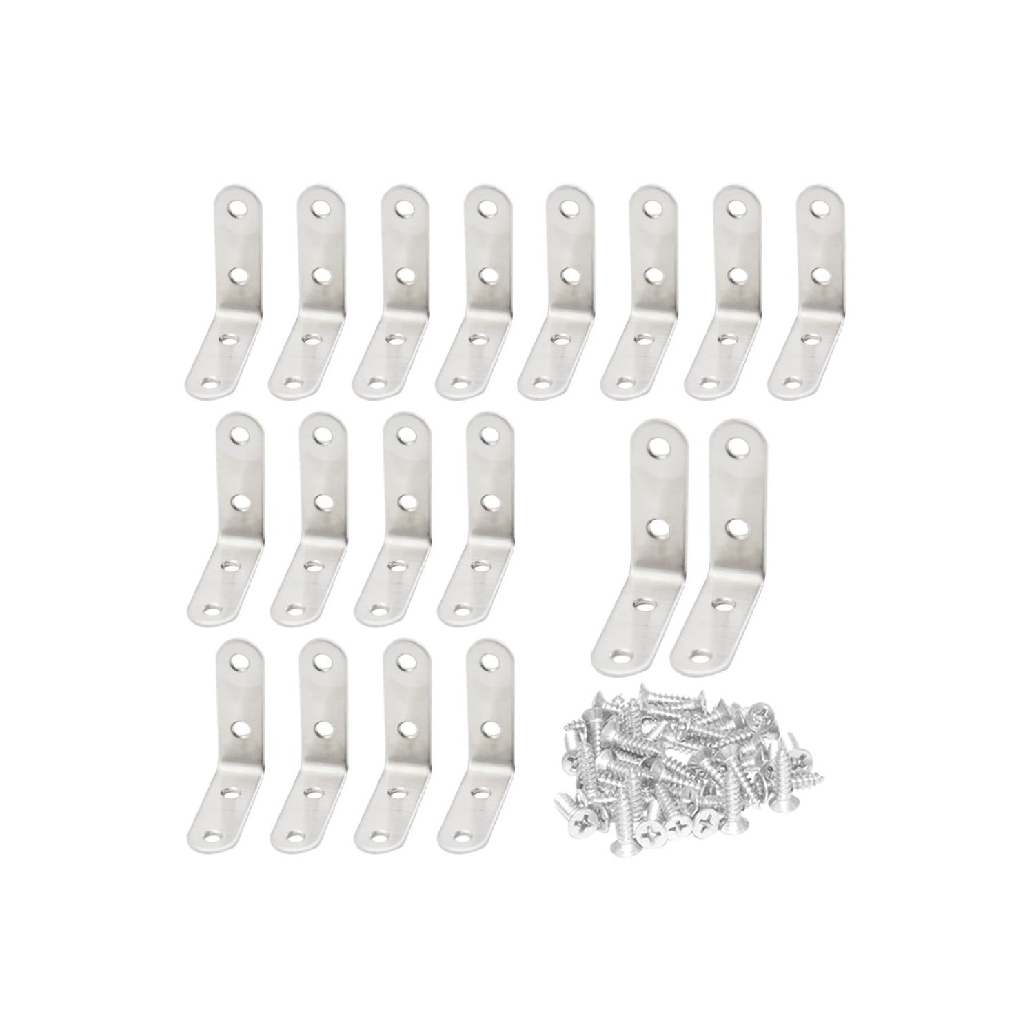 CEEYSEE 20pcs L Brackets 50×50mm Stainless Steel 90 Degree Shaped Angle ...
