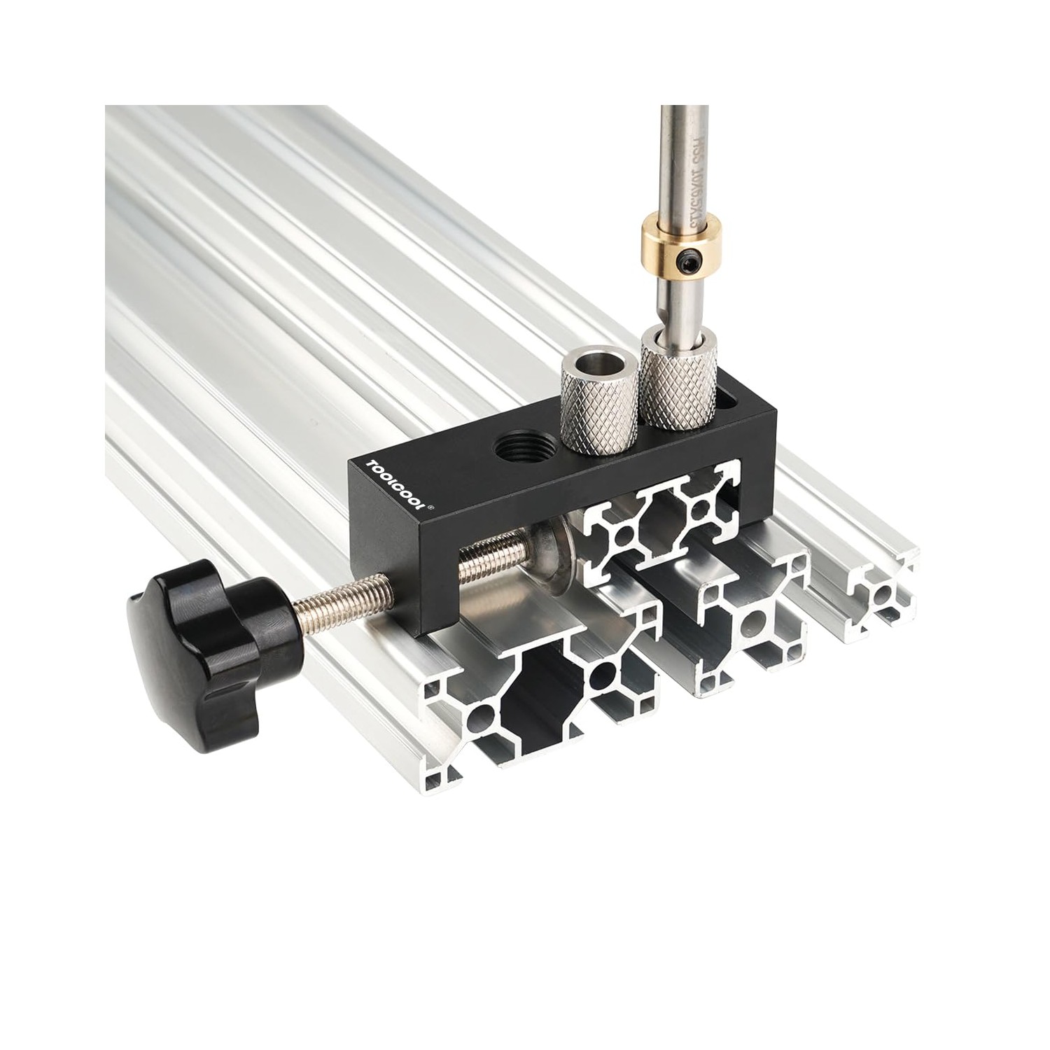 TOOLCOOL Aluminum Profile Drill Guide Access Hole Drill Jig For 2020 ...