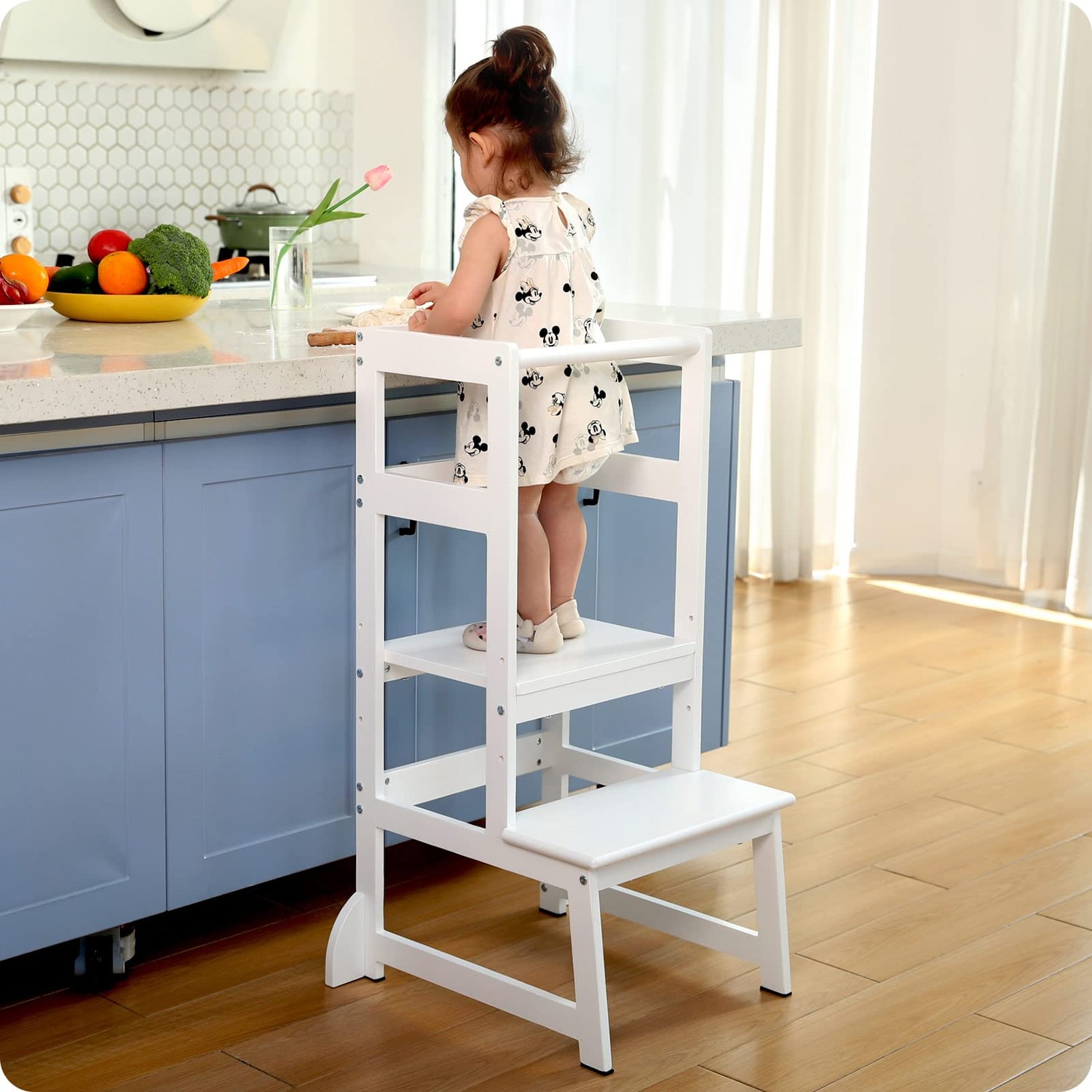 Mother's Helper Adjustable Height Step Stool, Kids Learning Toddler ...