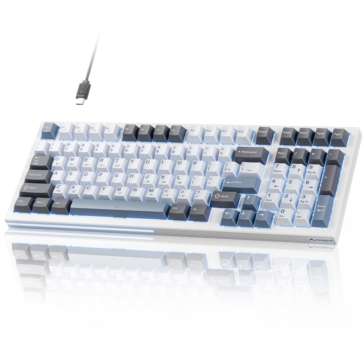 KEMOVE K98SE Mechanical Gaming Keyboard, 98 Keys LED Backlit ...
