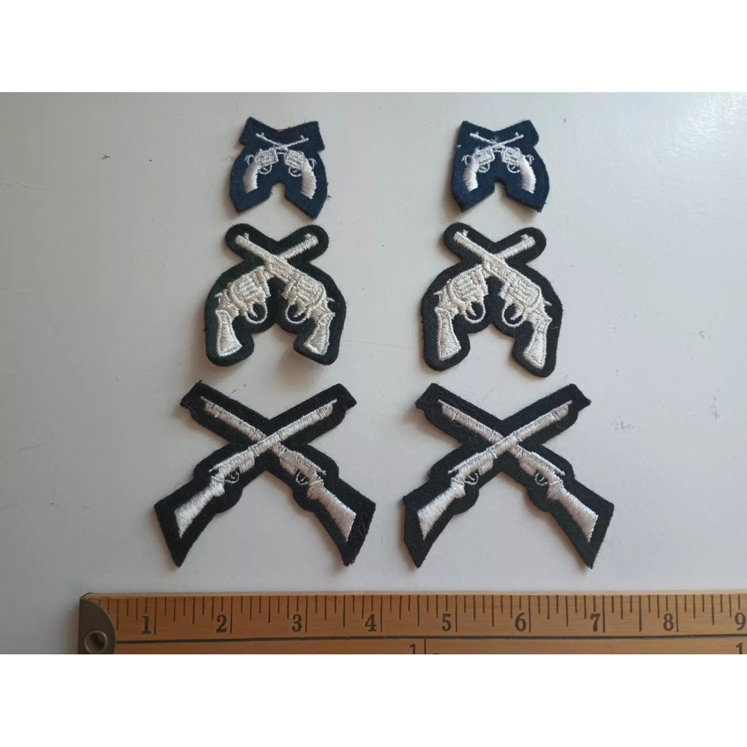 70S CROSSED GUN RIFLE PISTOL REVOLVER SHOOTING SKEET TRAP HUNTING PATCH ...