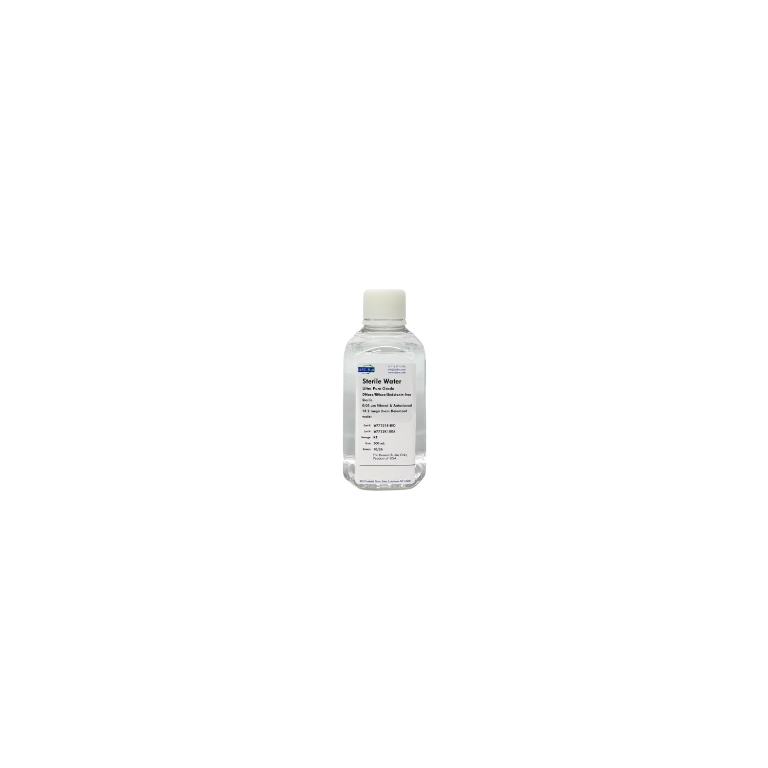 Sterile Water - Ultra Pure Grade - RNase/DNase/Endotoxin Free, Sterile ...