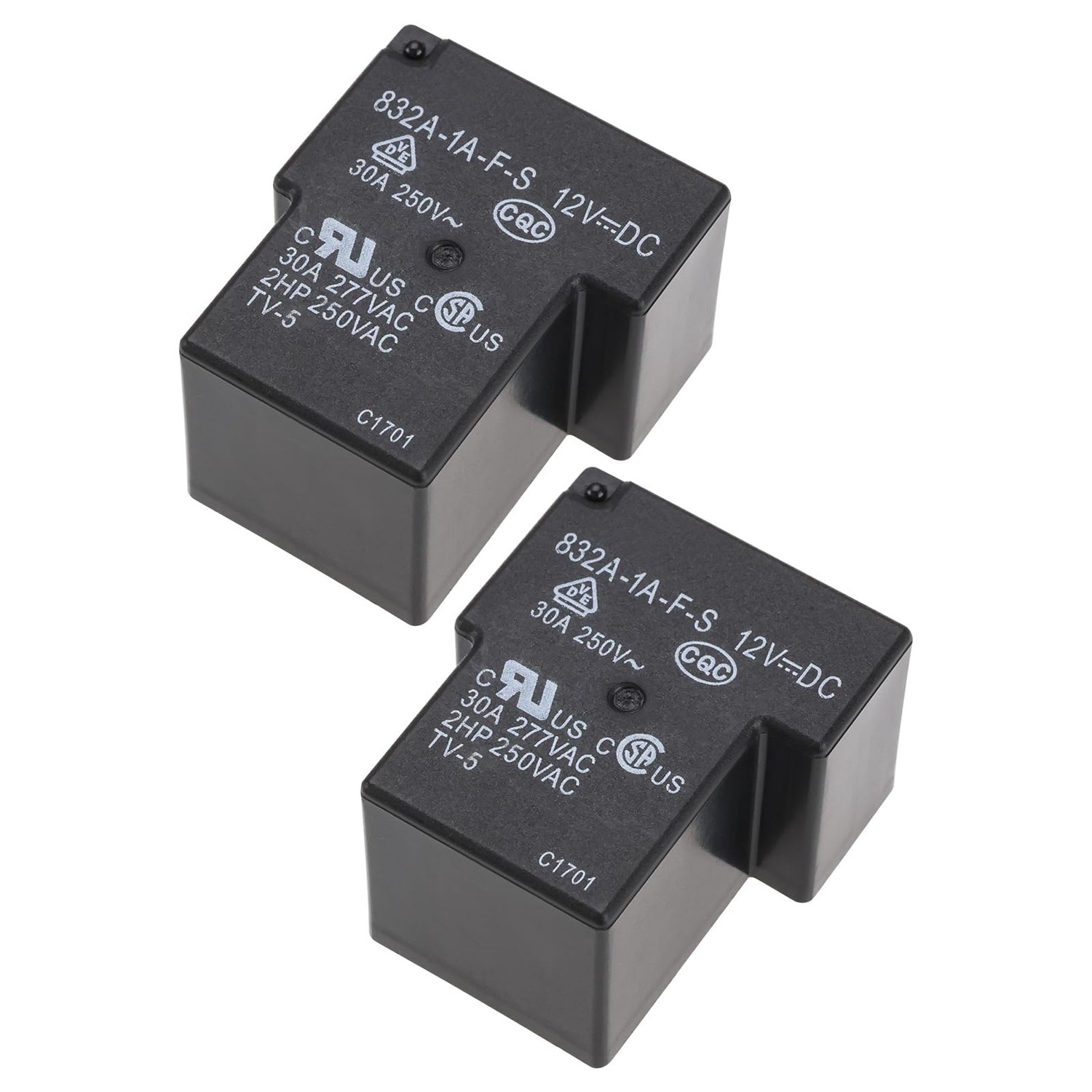 OTOTEC 2 Pcs 832A-1A-F-S 12VDC 30A 4 Pins Power Relais PCB General ...