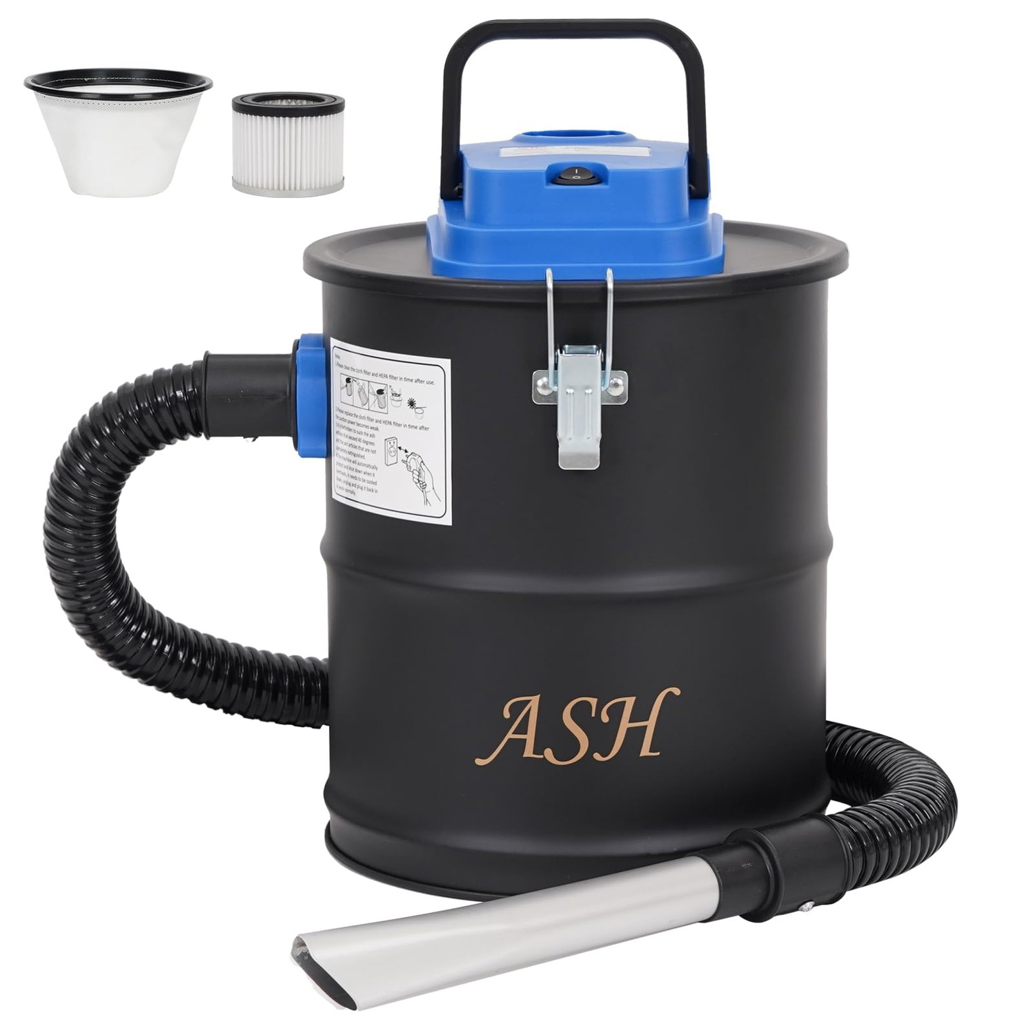 GoCampDirect Ash Vacuum Cleaner -3.2 Gallon Fireplace Ash Vac with 800w ...