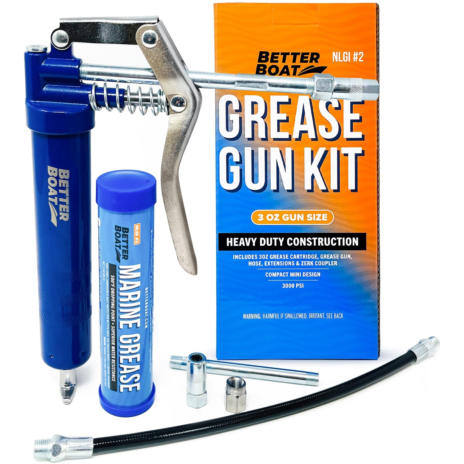 Manual Grease Gun Kit Marine Grease Wheel Bearing Grease or Automotive ...