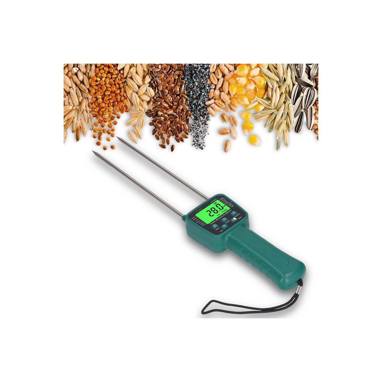 Portable Hay Tester, Hay Bale Tester with Probe for Sesame Wheat Corn ...