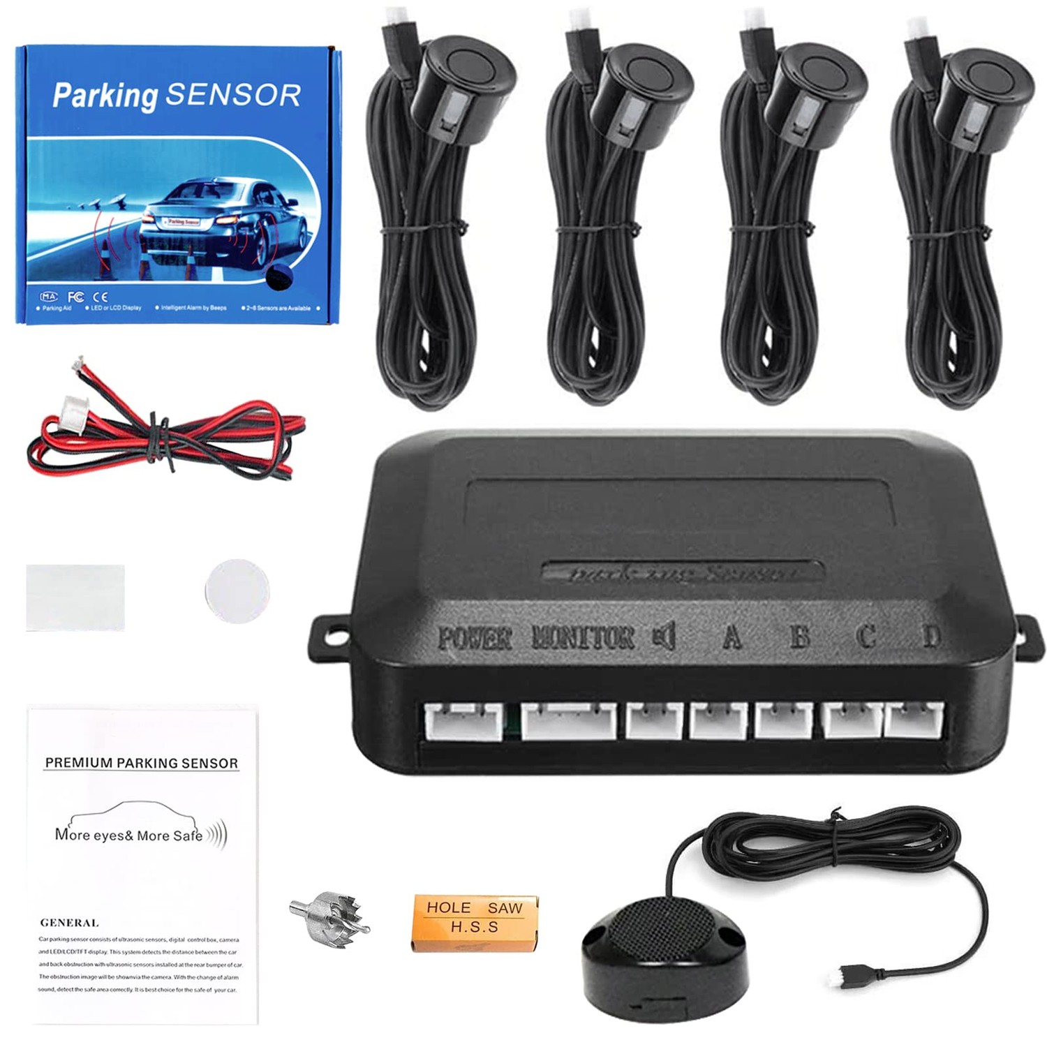 Parking Sensor Reversing Radar Sensor Reversing Radar Kit Contains 4 ...