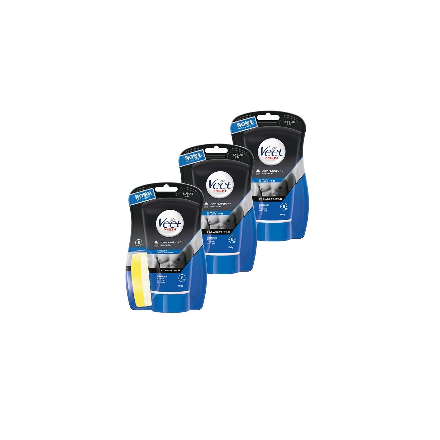 Vito Men Veet Men Bath Time Hair Removal Cream for Sensitive Skin with ...