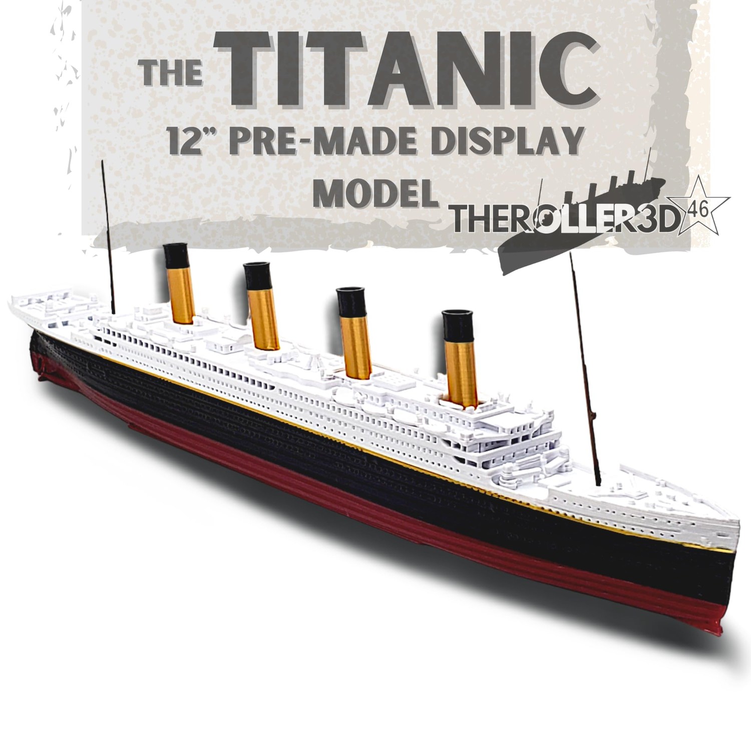 TheRoller3d RMS Titanic Model Ship 1 Ft Long Assembled, Historically ...