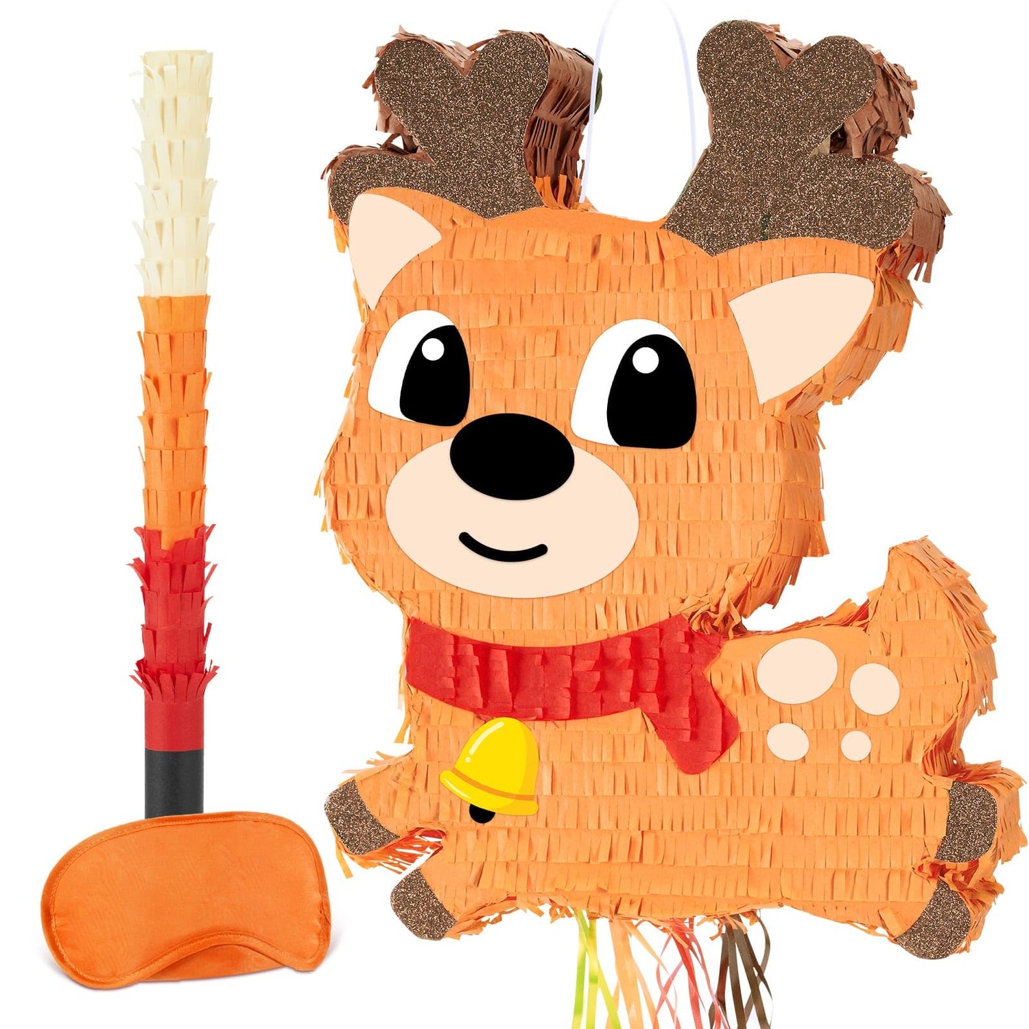 WERNNSAI Christmas Elk Piñata - Christmas Pull String Piñata with ...