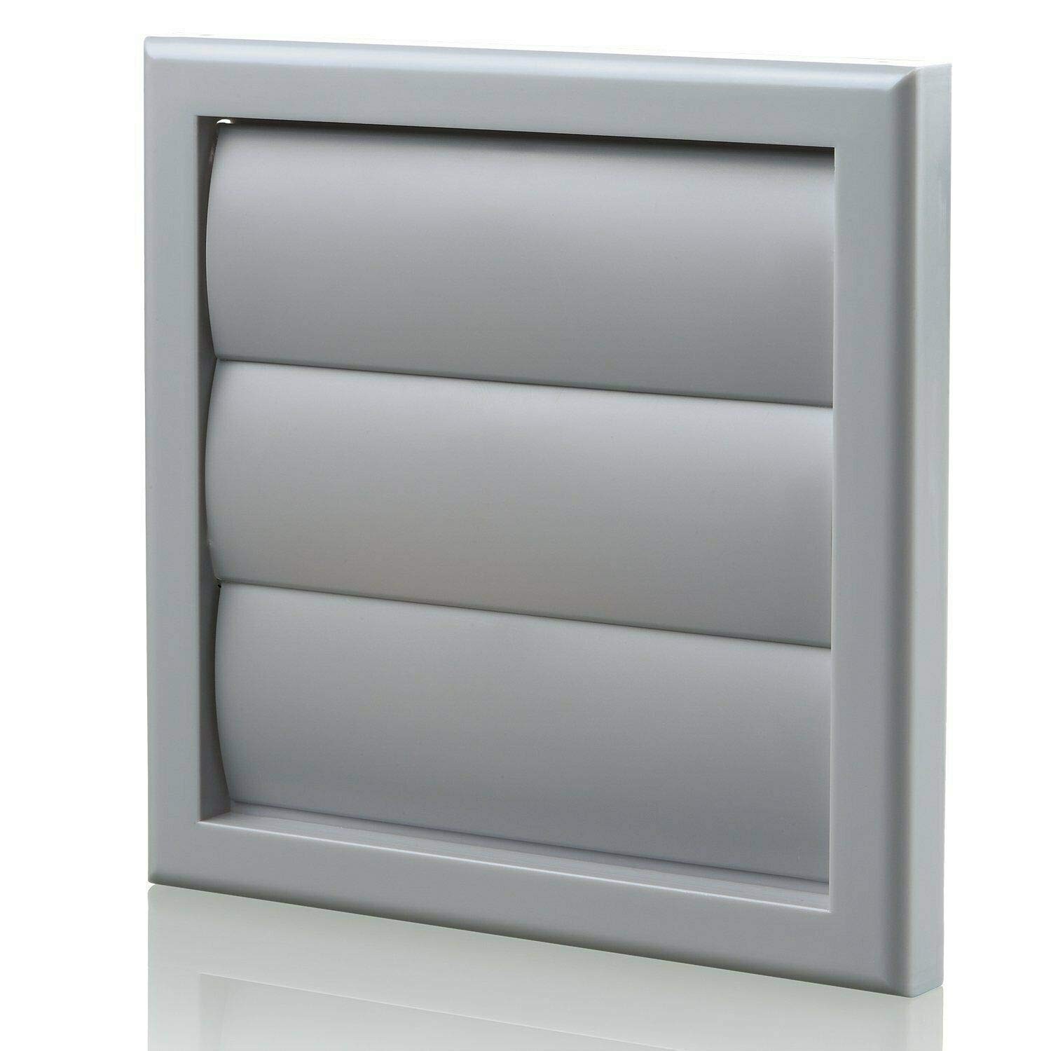 Blauberg Grey Gravity Grille 100 mm - 4 inch External Ducting Air Vent ...