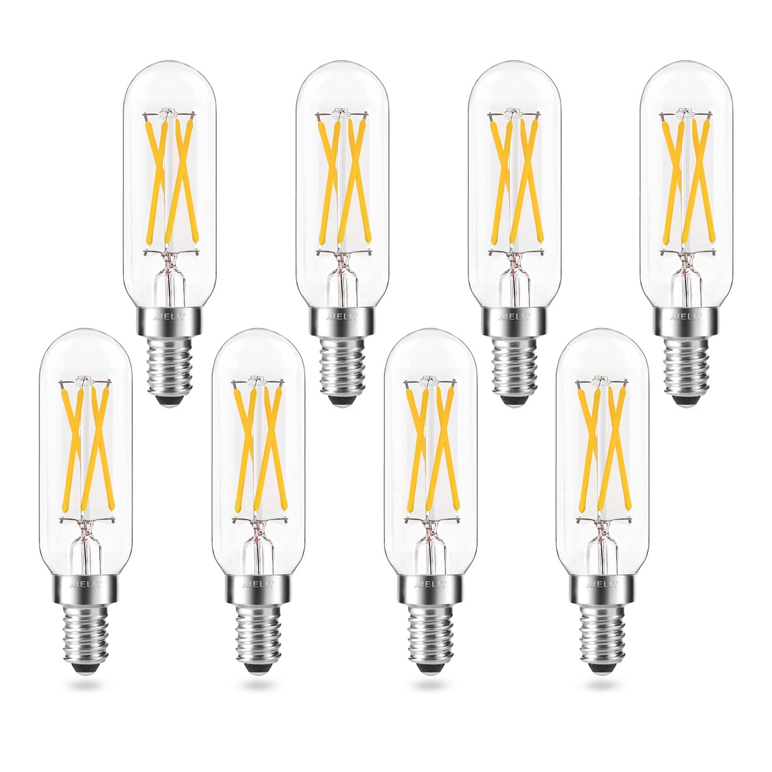 AIELIT T8 4-Watt E12 LED Light Bulb, Dimmable (0-100%), Soft White ...