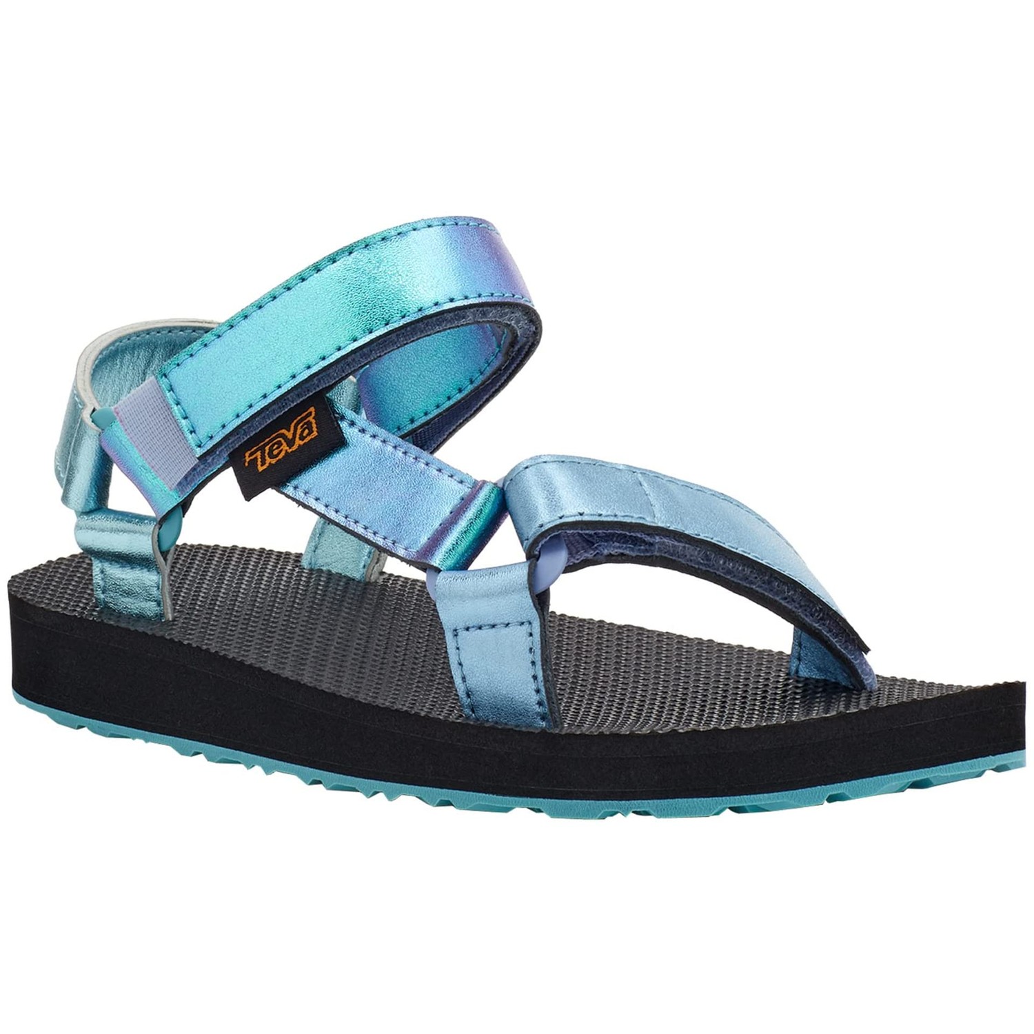 Teva Girls Original Universal Shimmer Sandal, Blue Multi, 5 Little Kid ...