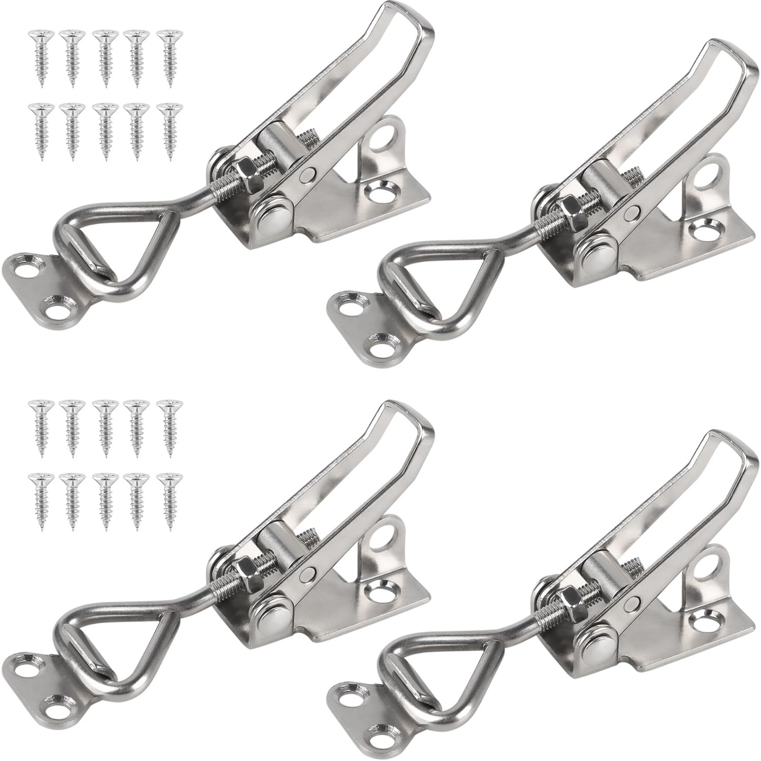 EXLECO 4 Pieces Stainless Steel Toggle Lock Set Lockable Toggle Latches ...