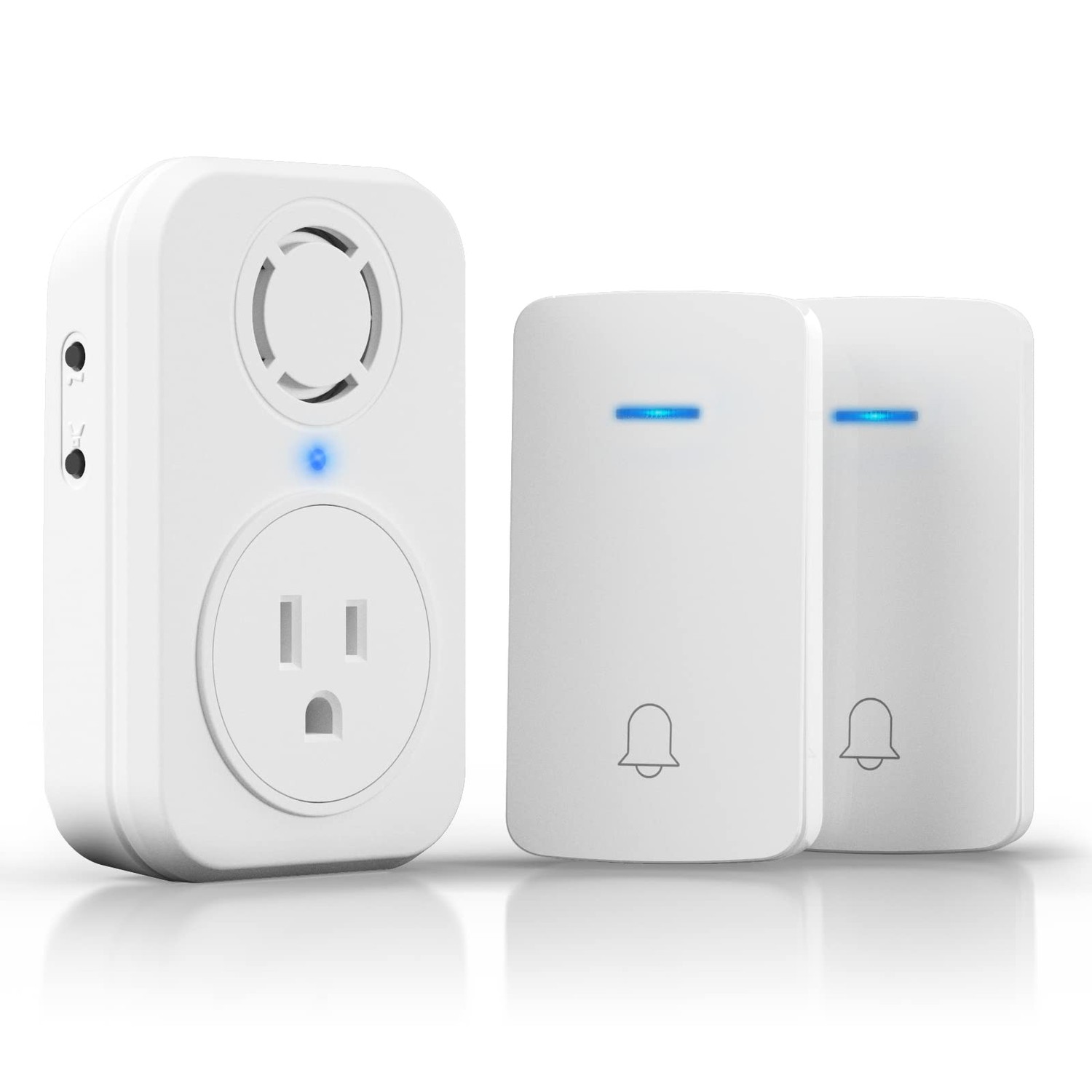 AIDA Wireless Doorbell, Self-powered Doorbell with Extra Socket, No ...