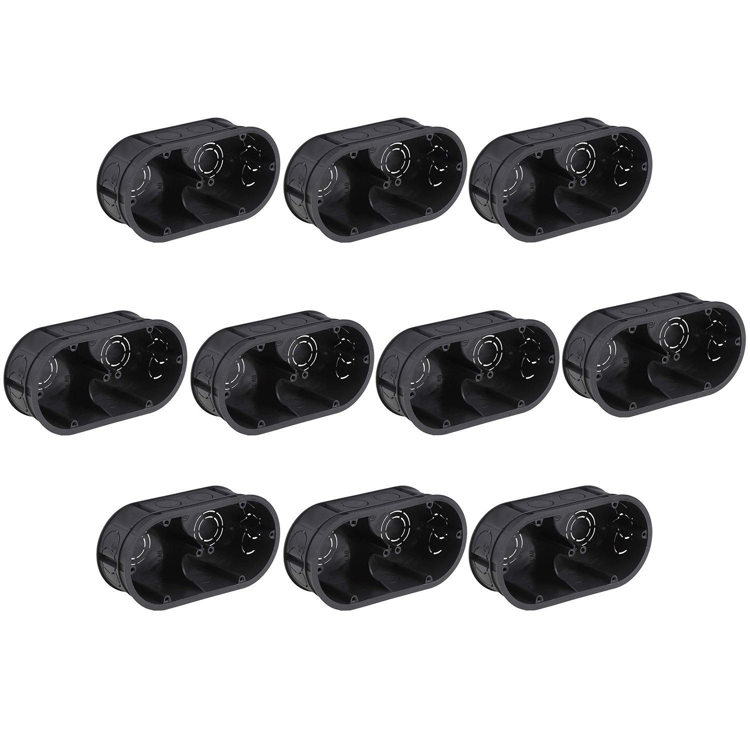 Meister flush-mounted switch box, black, for installation of switches ...