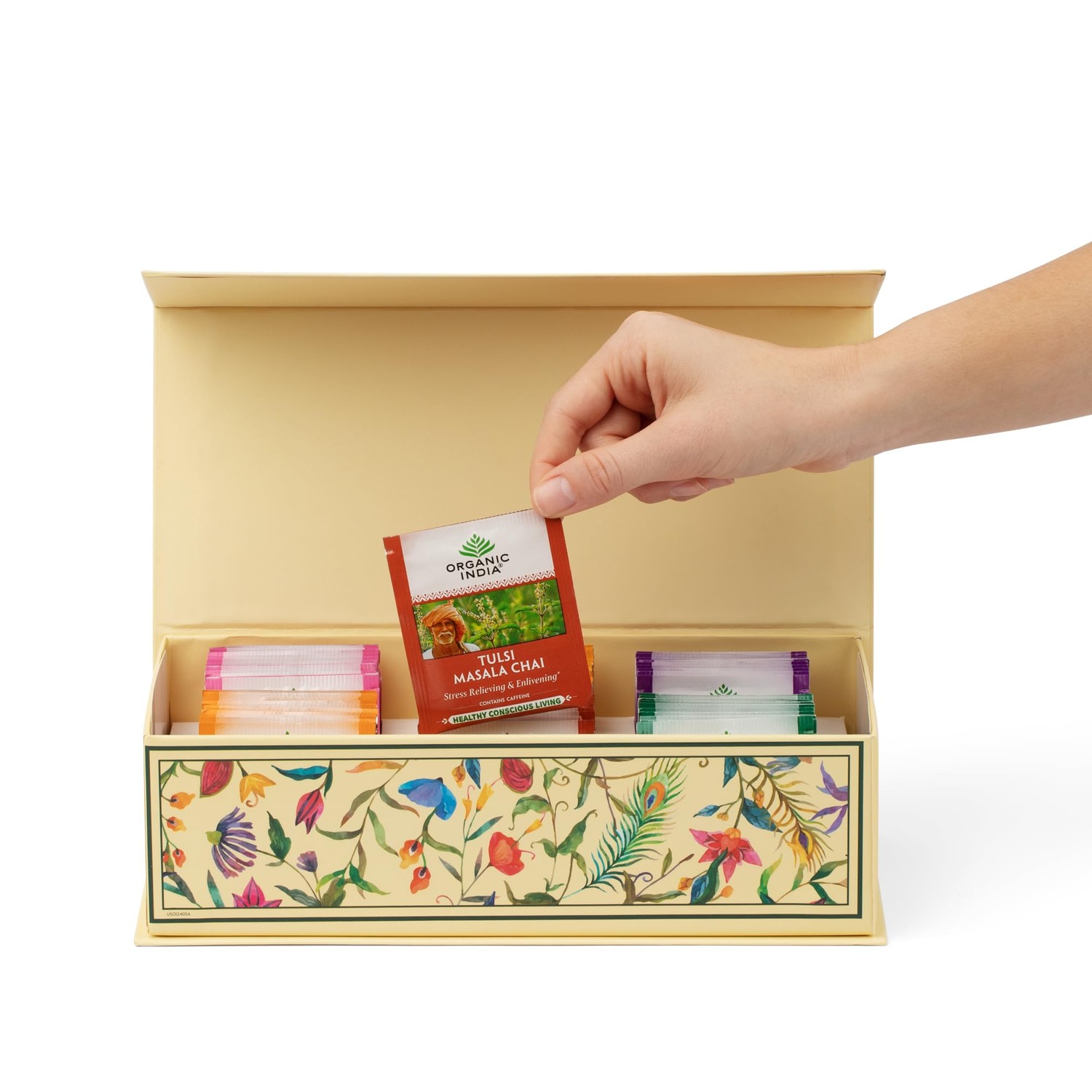 Organic India Tea Sampler Box Variety Pack - Tulsi Herbal Tea Gift Set ...