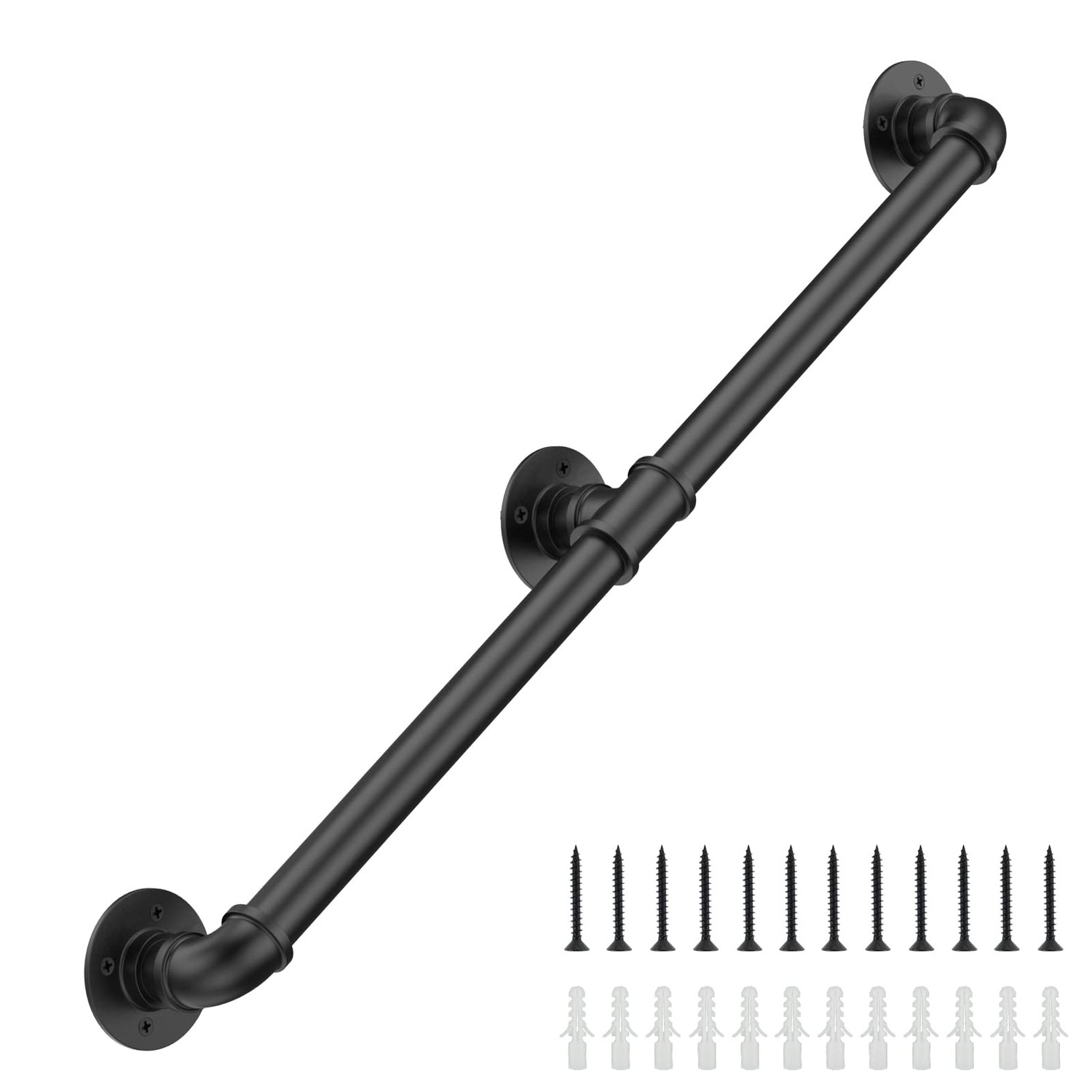 Groking 6FT Industrial Stair Railing Wall Mount Staircase Handrail φ1.3 ...