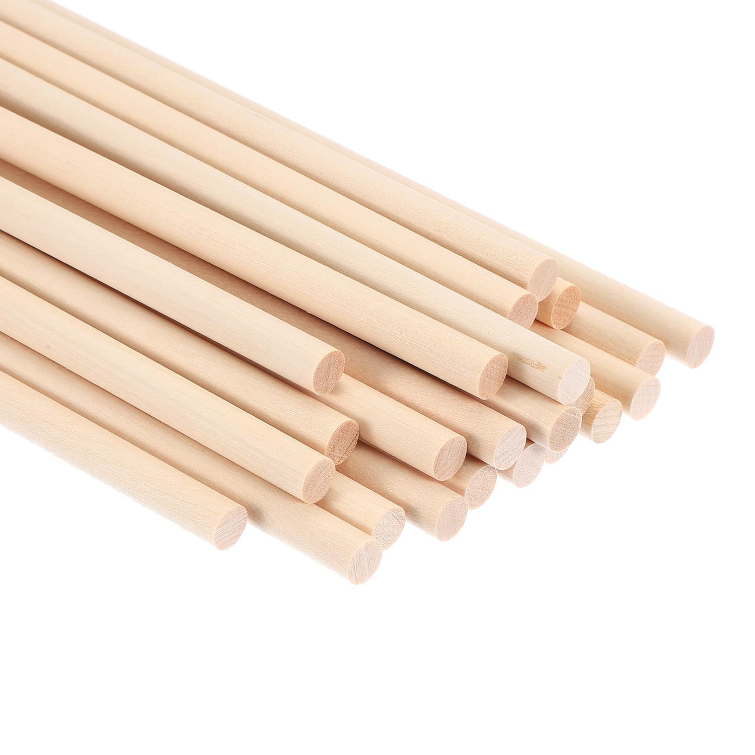 PATIKIL 1/3x3.94inch Wooden Dowel, 36 Pcs Dowel Rod Wood Dowels Wood ...