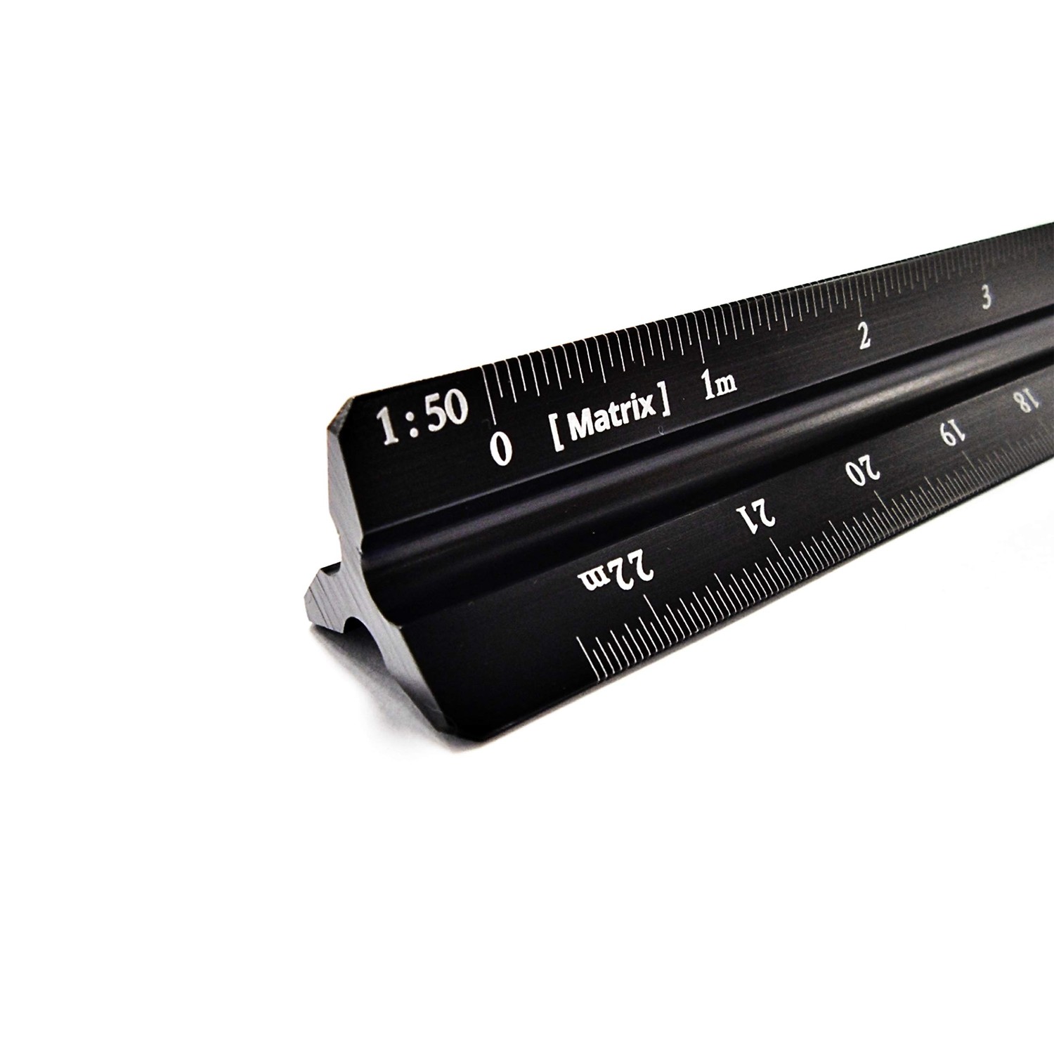 Metal Scale Ruler for Architects & Engineers, Matrix 30cm Black ...