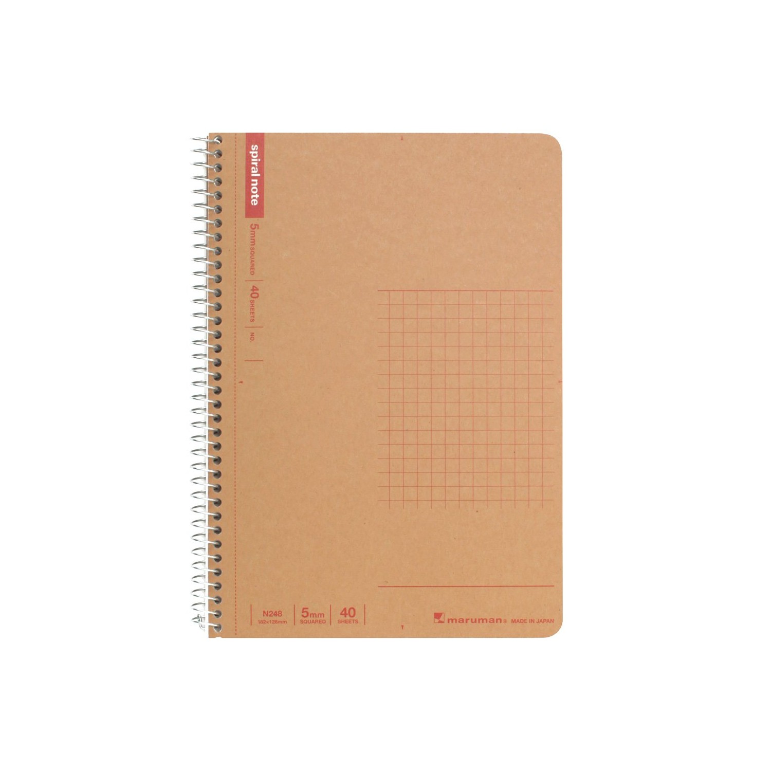 Maruman B6 spiral notebook grid ruled 40 sheets N248 10-volume set ...