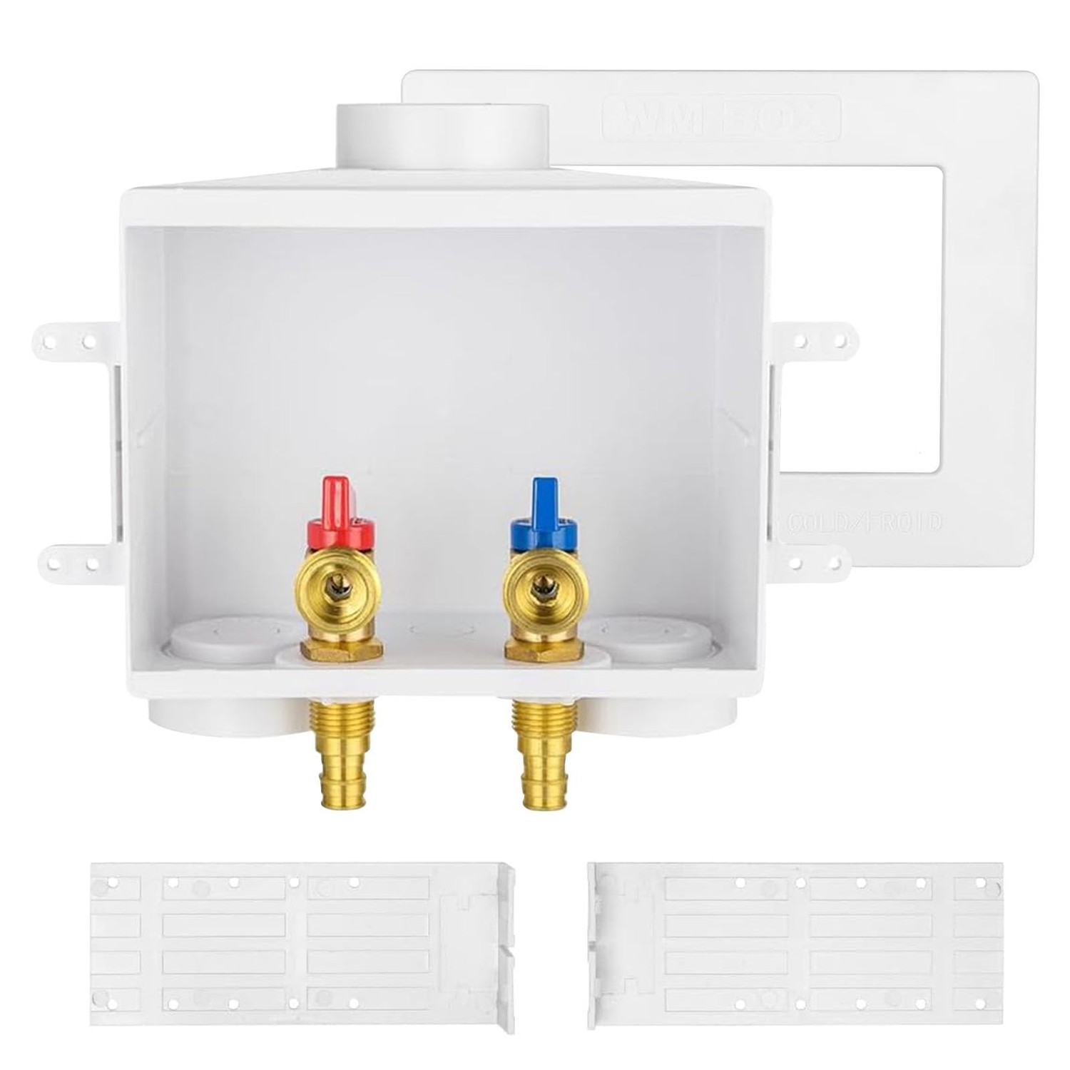 Seelink Washing Machine Outlet Box, Double Drains, 1/2 Inch Pex-A Inlet ...
