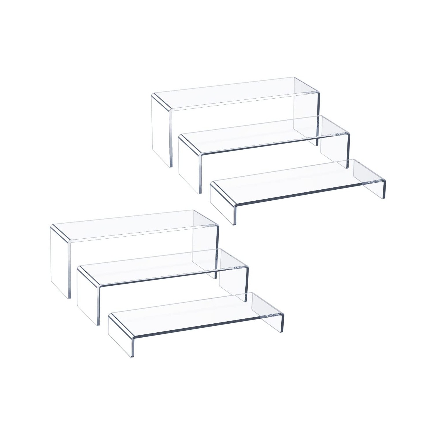 HIIMIEI Acrylic Display Riser, 6 Pcs 12" Large Acrylic Risers ...