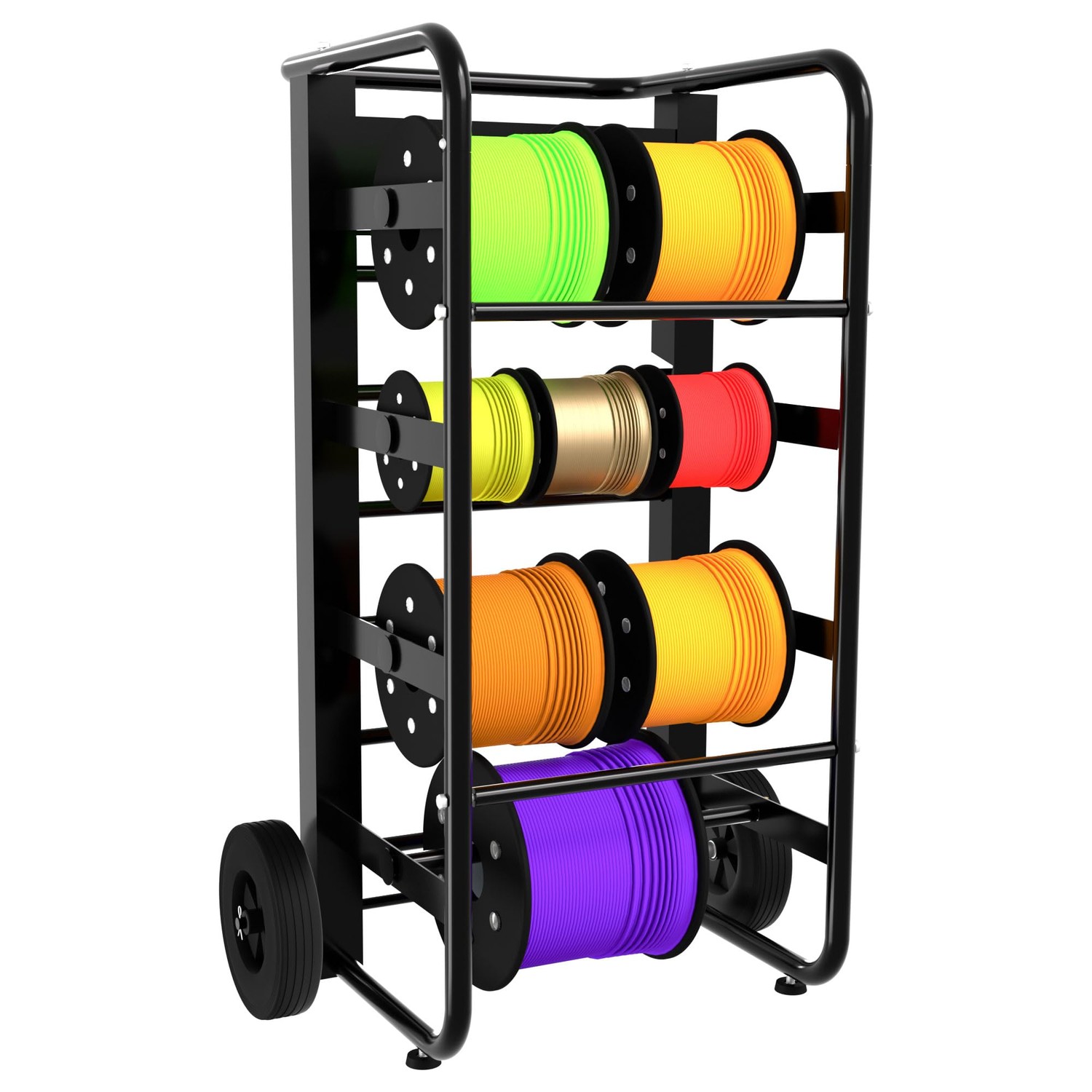 Wire Spool Rack Cable Caddy,Portable Wire Rack Dispenser with Wheel ...
