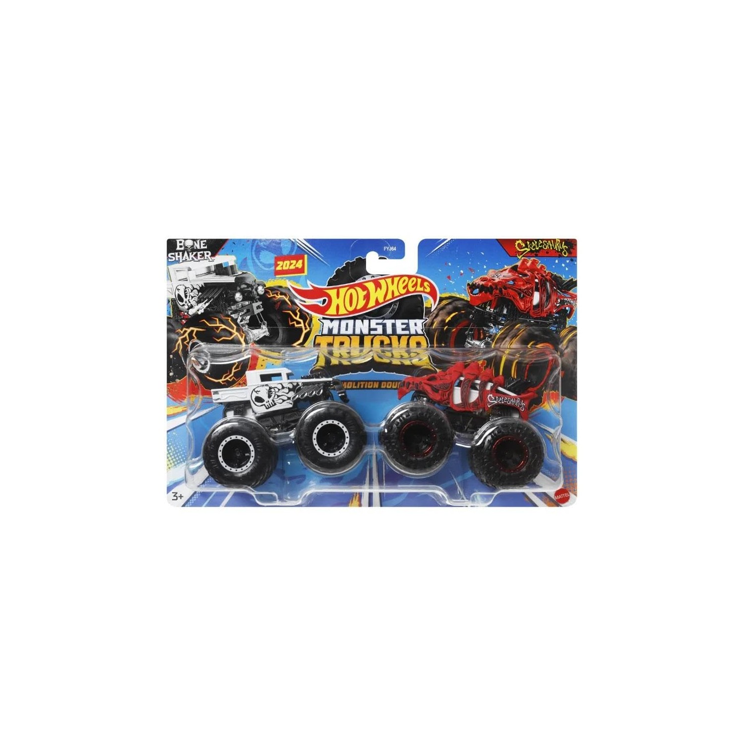 Hot Wheels Monster Trucks 1:64 Strong Duo Cars BONE SHAKER ...
