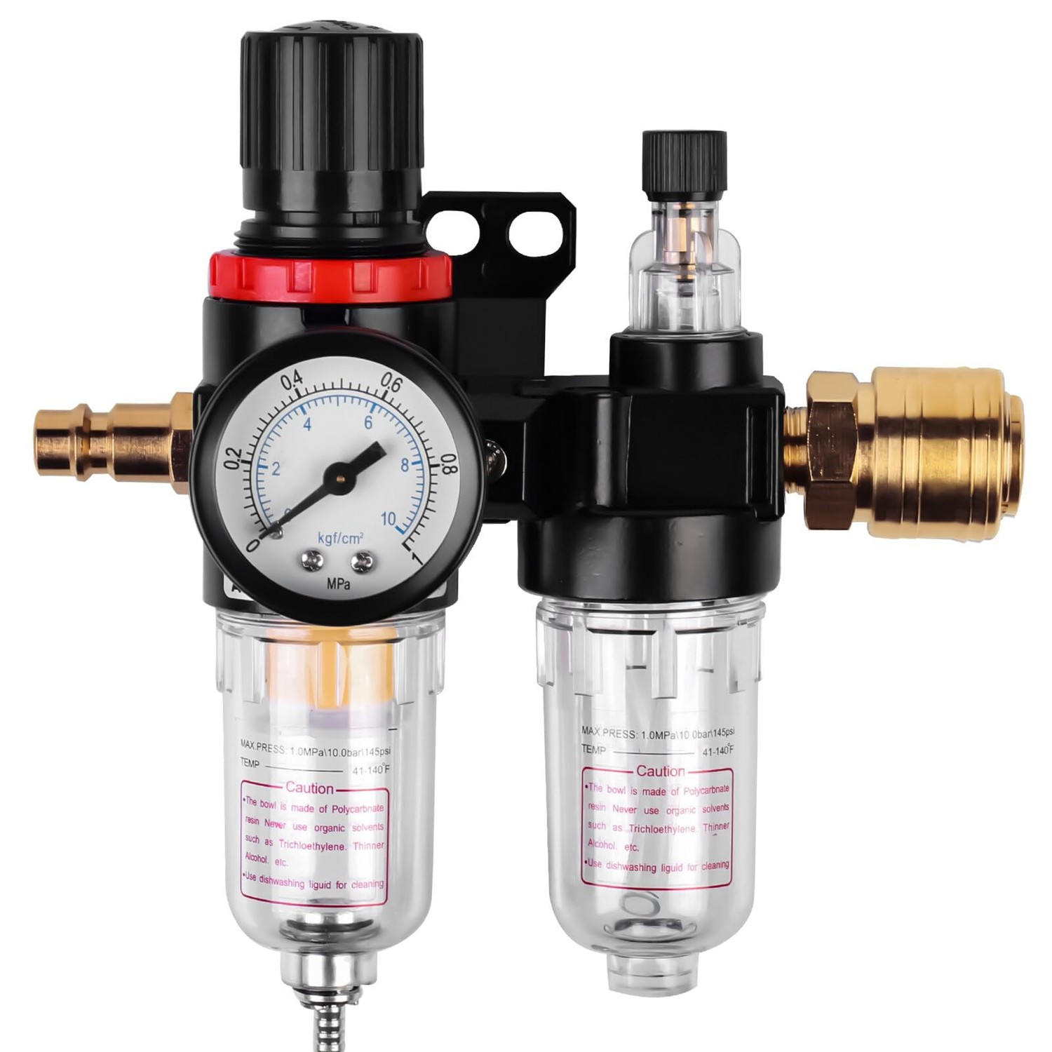 Pressure Regulator Compressed Air 1/4 Inch Water Separator Compressed ...