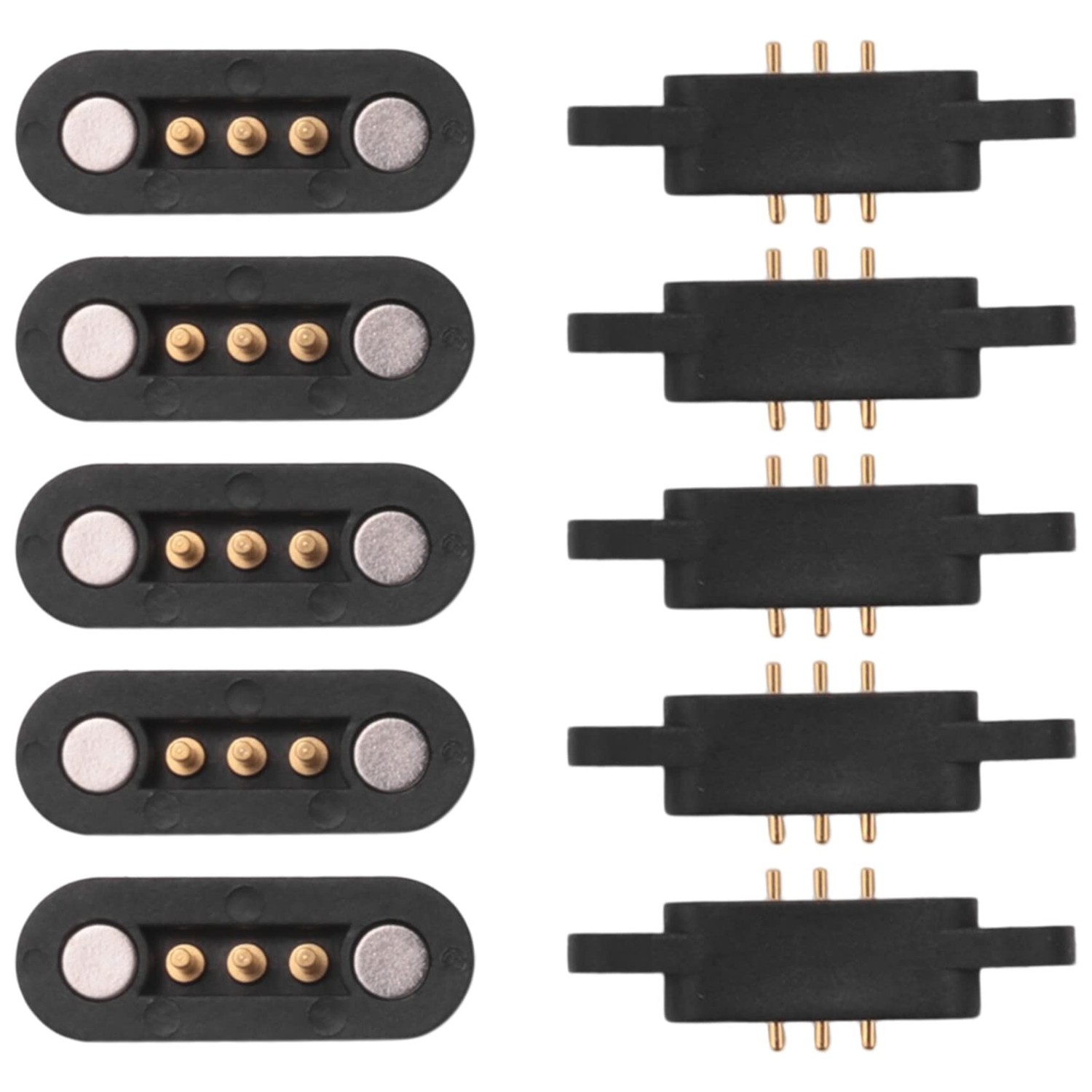 Liseng 5 Pairs Spring Loaded Magnetic Pogo Pin Connector 3 Position ...
