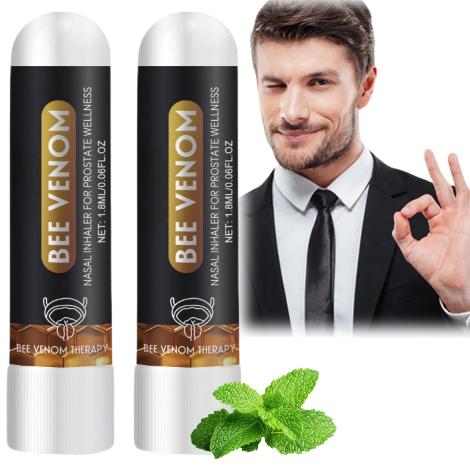 2PCS Beeprosta Bee Wellness Inhaler,Bee/Boom Nasal Inhaler Stick,Nasal ...