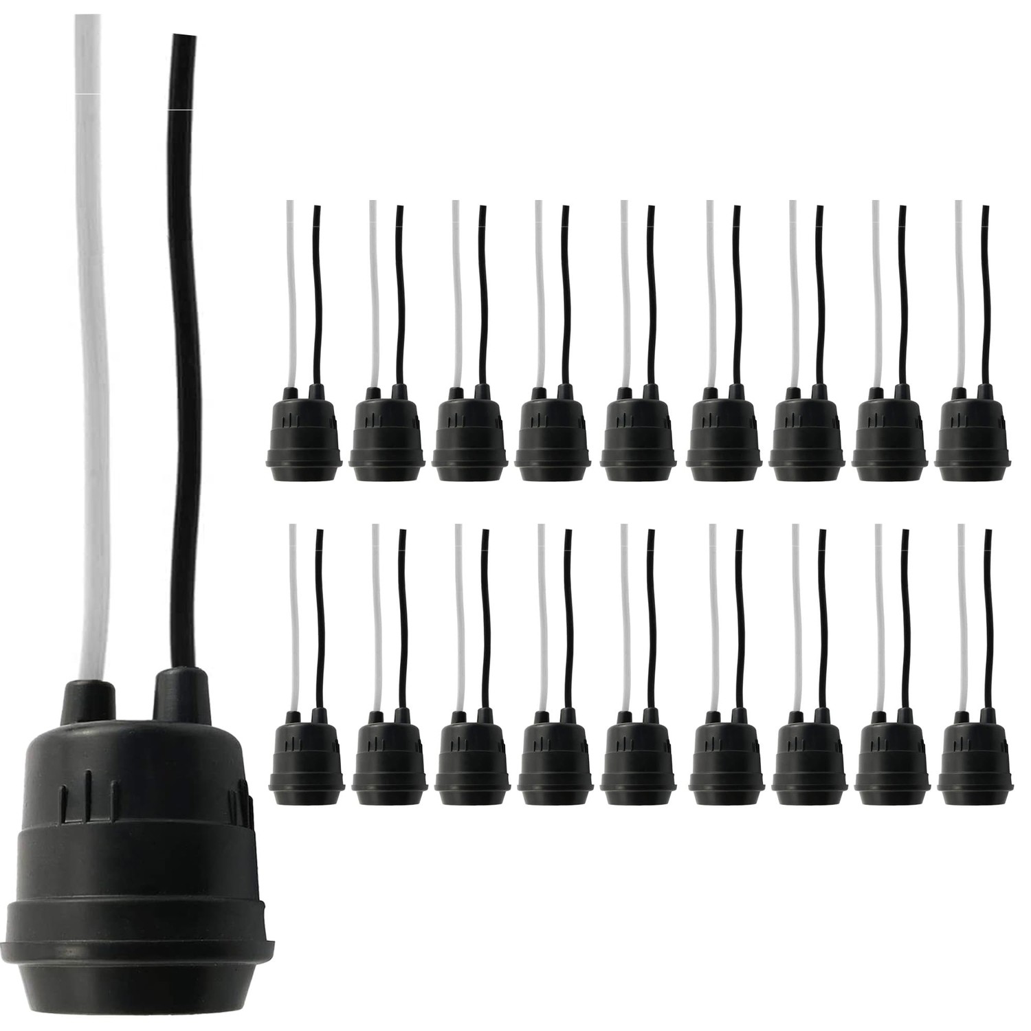 (20 Pack) Airmont Products AP-12068, Weatherproof Pigtail Lamp Sockets ...