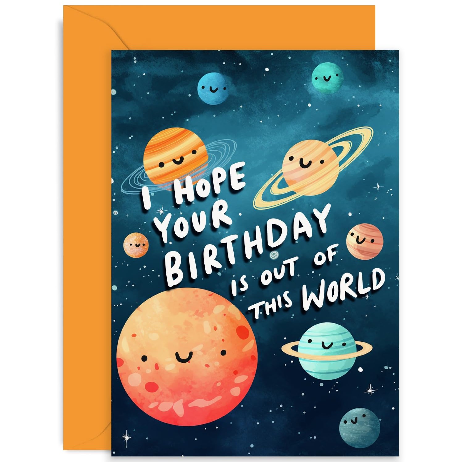 Old English Co. Space Birthday Card for Young Child - Cosmic Birthday ...