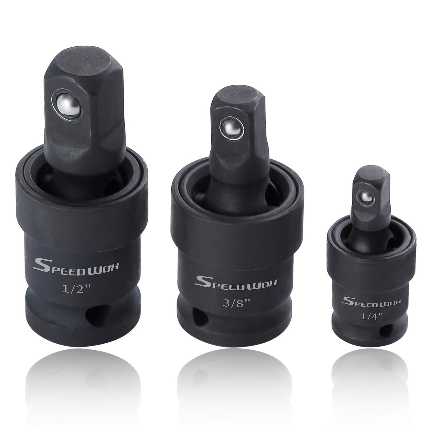SPEEDWOX 3Pcs Universal Joint-Socket Set Impact Swivel Socket Set ...