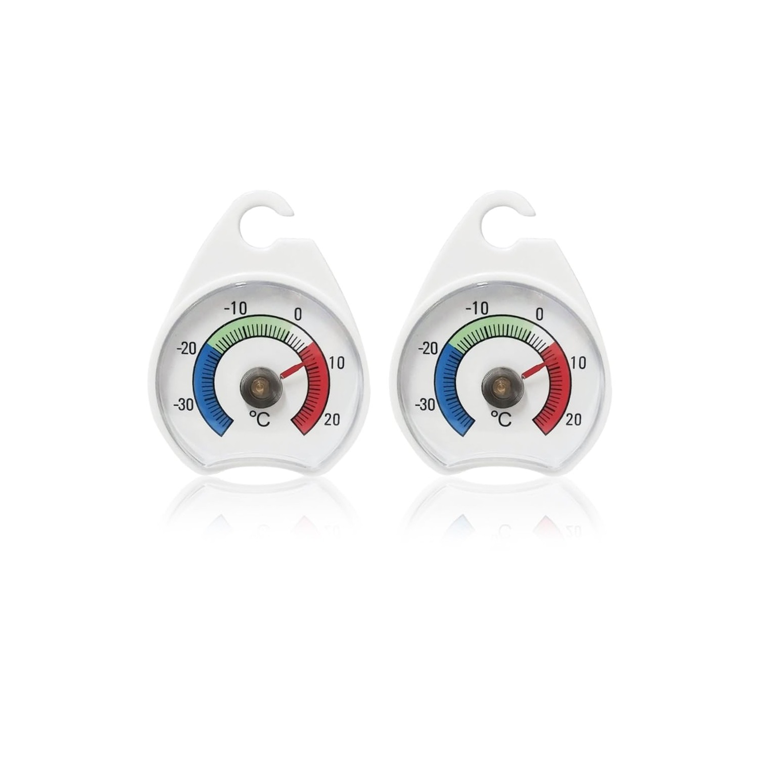 2 Pcs Freezer & Fridge Thermometer, 52mm Dial, Colour-Coded Zones, for ...