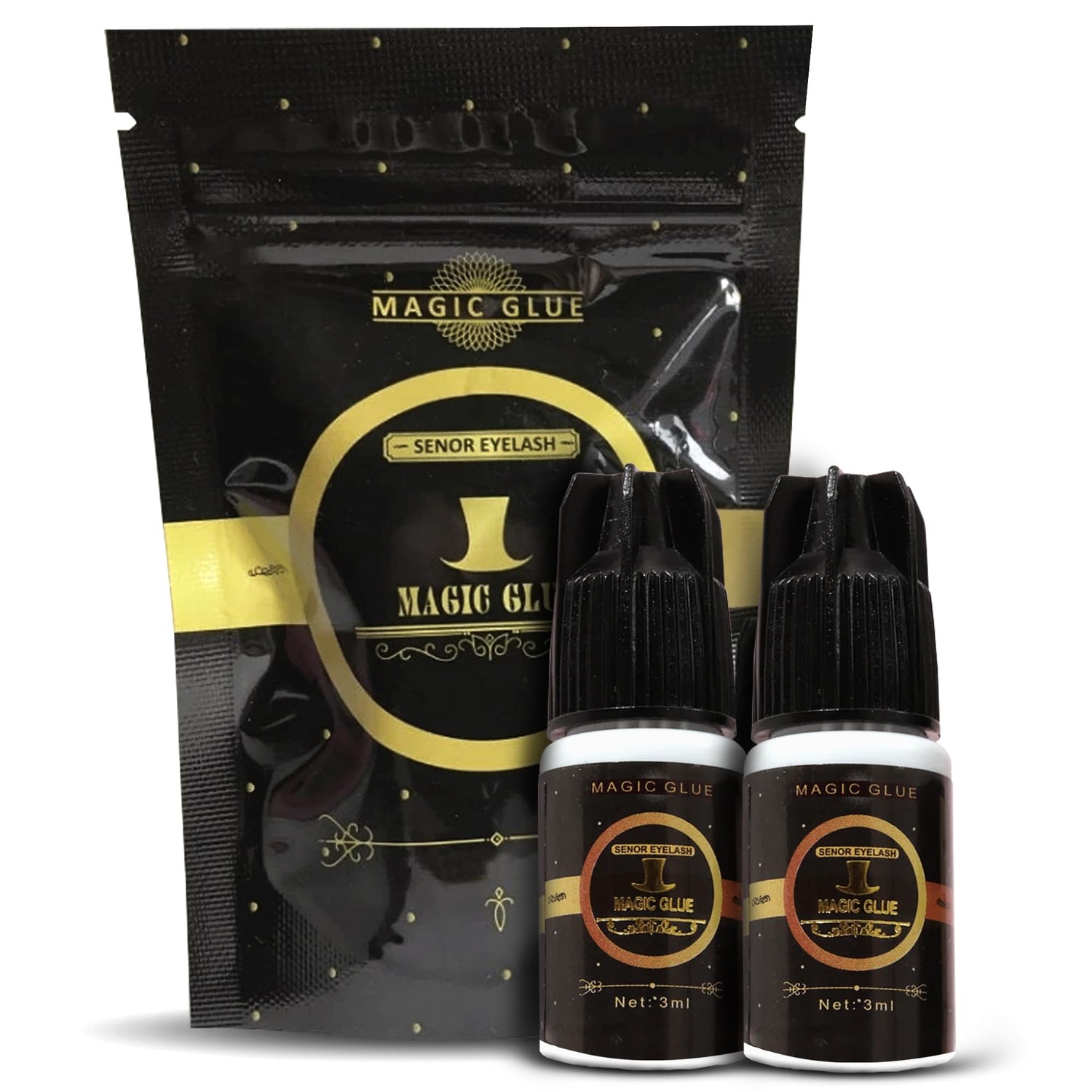 MDC Lashes - Magic Glue for Eyelash Extension, 2 bottles/6ml, 1-2s ...