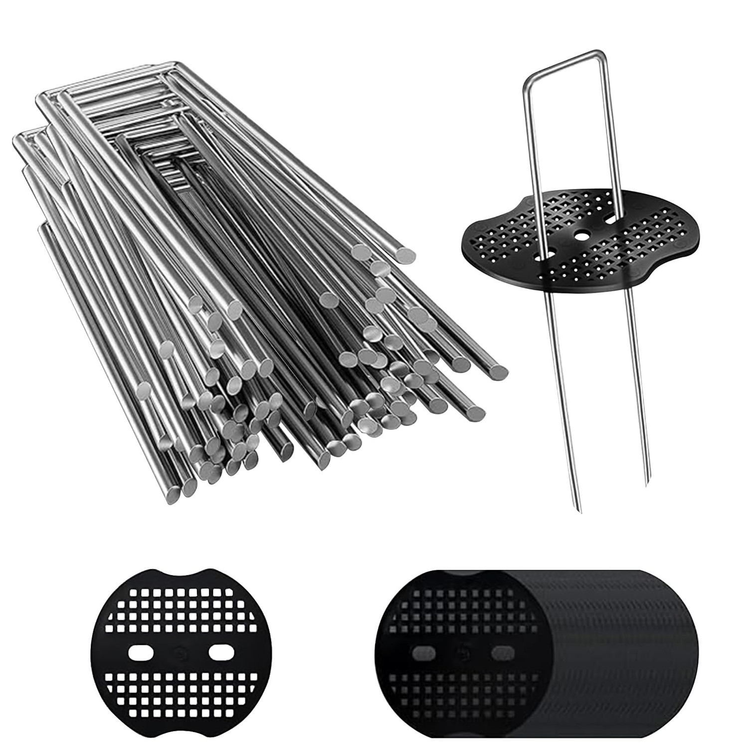 Ground Anchor, Ground Anchor, Pack of 50 + 50 Washers, Pegs (100 x 40 x ...