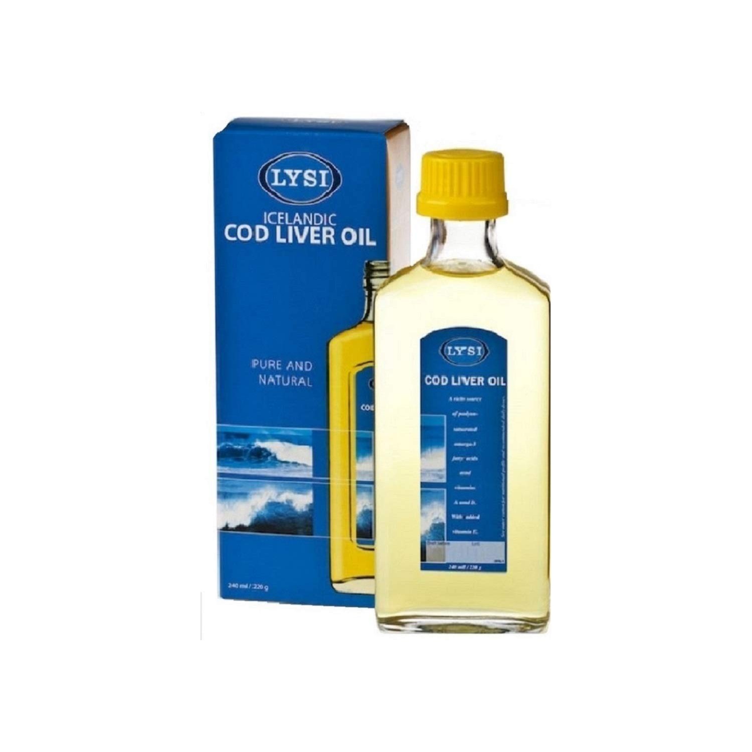 Lysi Fish Cod Cod Cod Liver Oil Natural Flavour 240 ml Liquid Additive ...