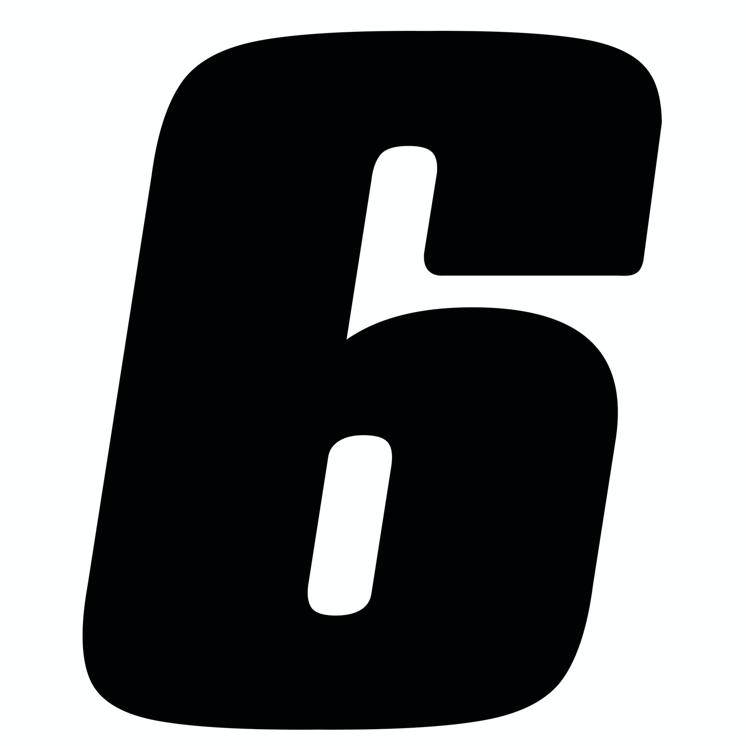 Dirt Digits DD43B-6 Black 4" High-Gloss Precision Die Cut Vinyl Number ...