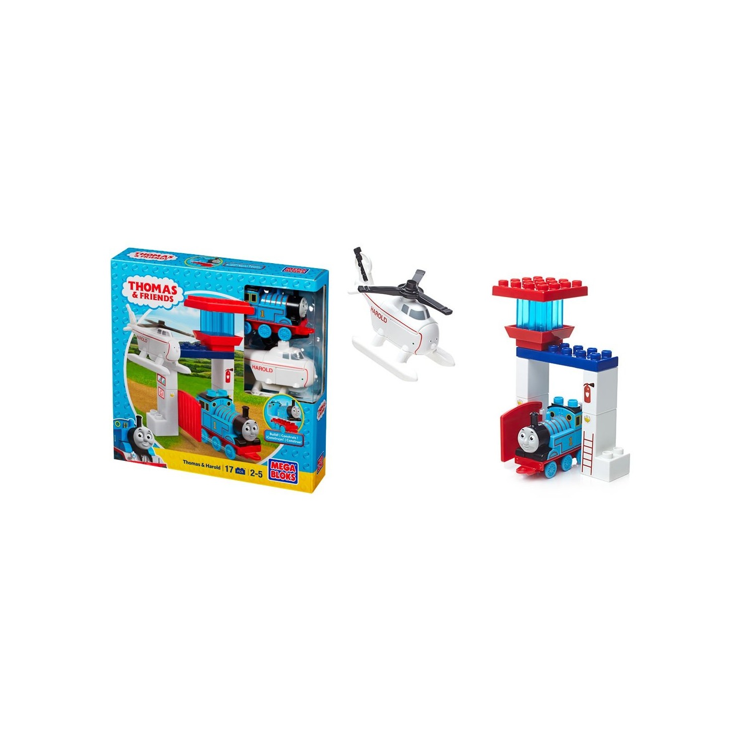 Mega Bloks Toy - Thomas and Friends Playset - Train Engine and Harold ...