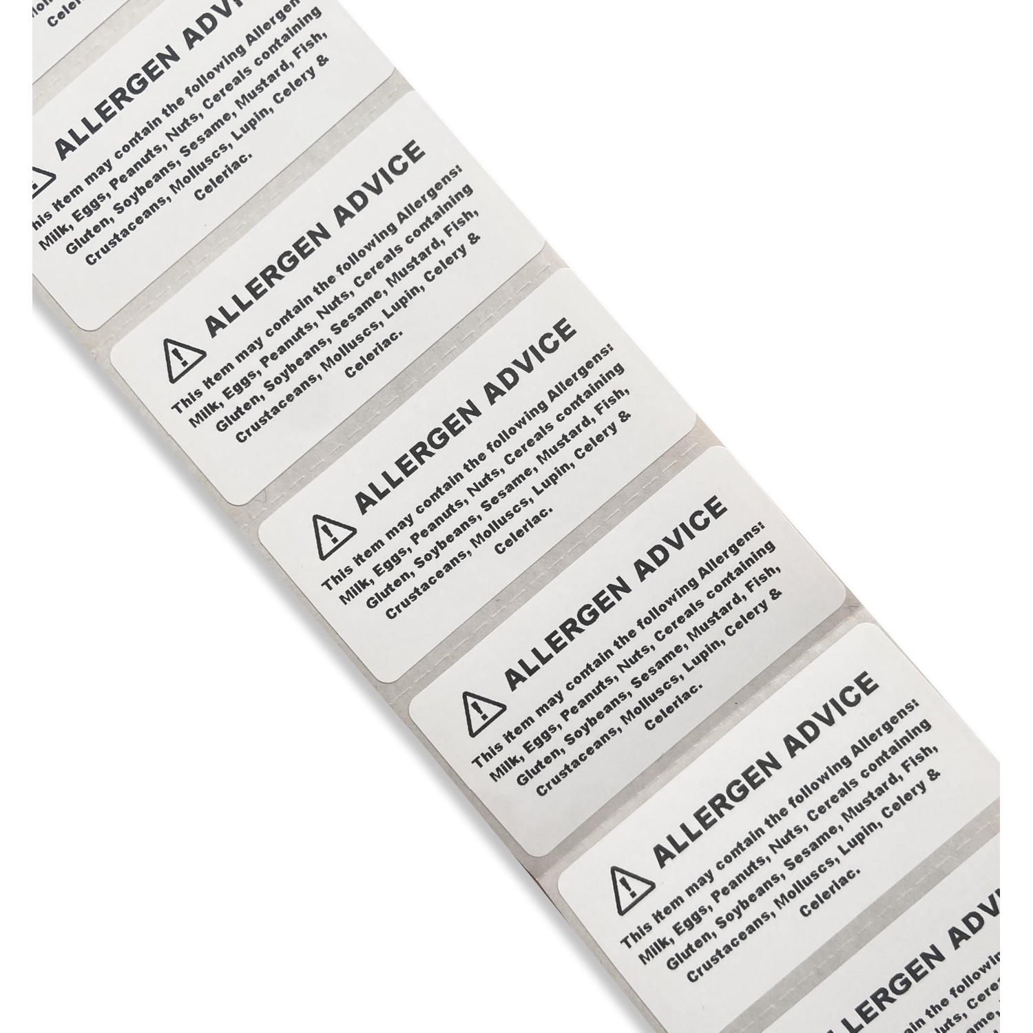 100 x Allergen Warning Labels - Food Allergy Stickers for Milk, Nuts ...