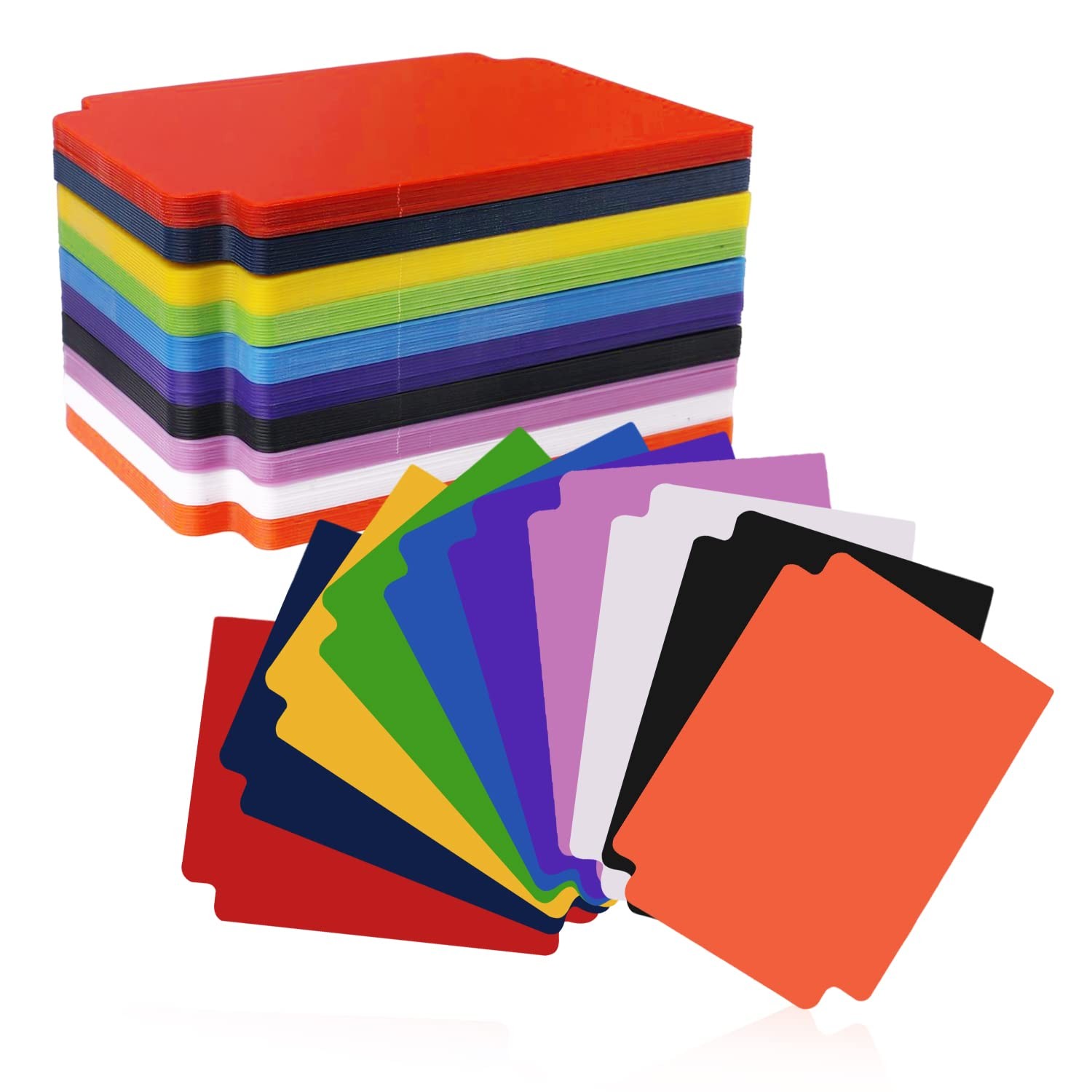 Pack of 100 Card Dividers, 93 x 69 mm Card Separator Trading Cards ...
