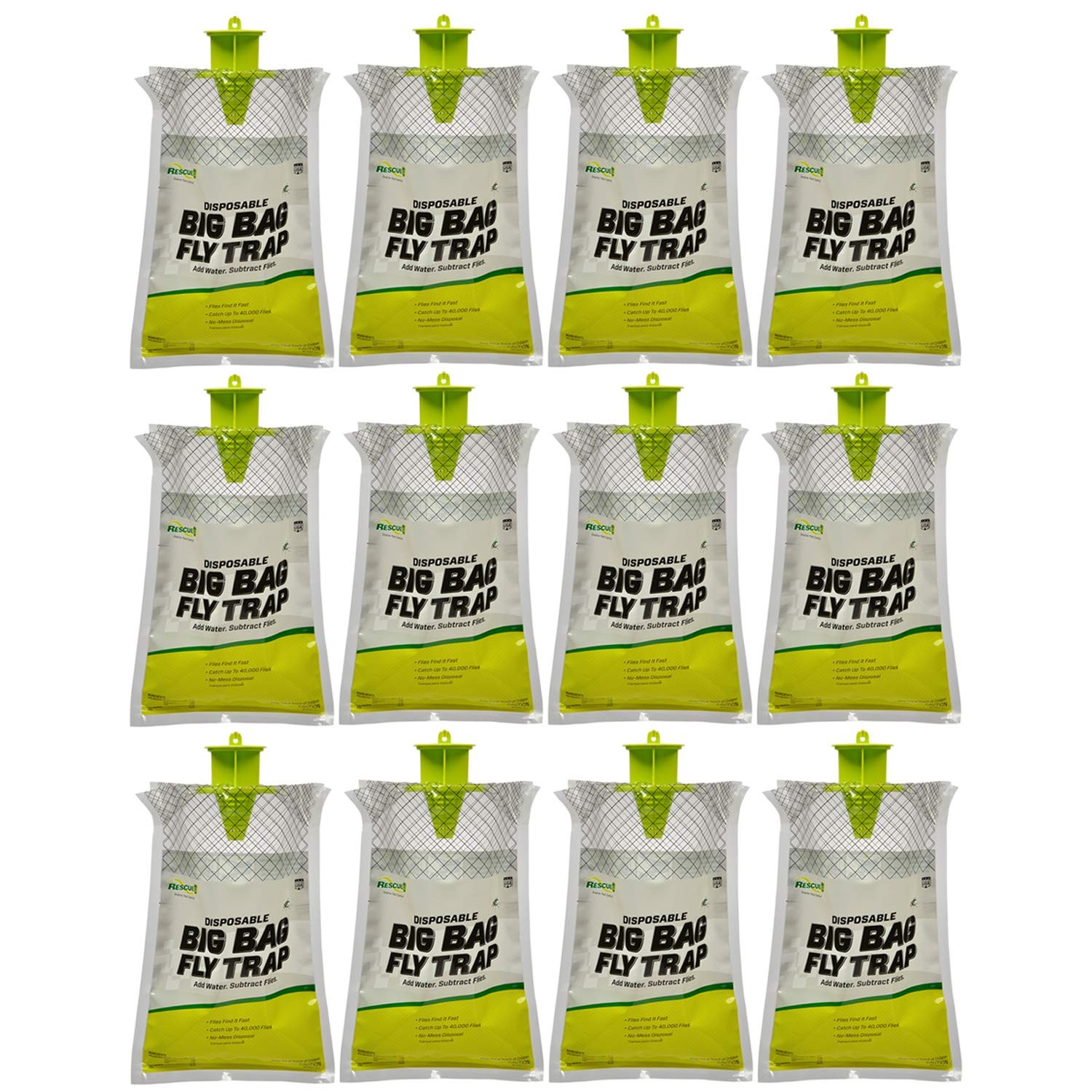 RESCUE! Big Bag Fly Trap – Disposable, Outdoor Use - 12 Traps - ibspot.com