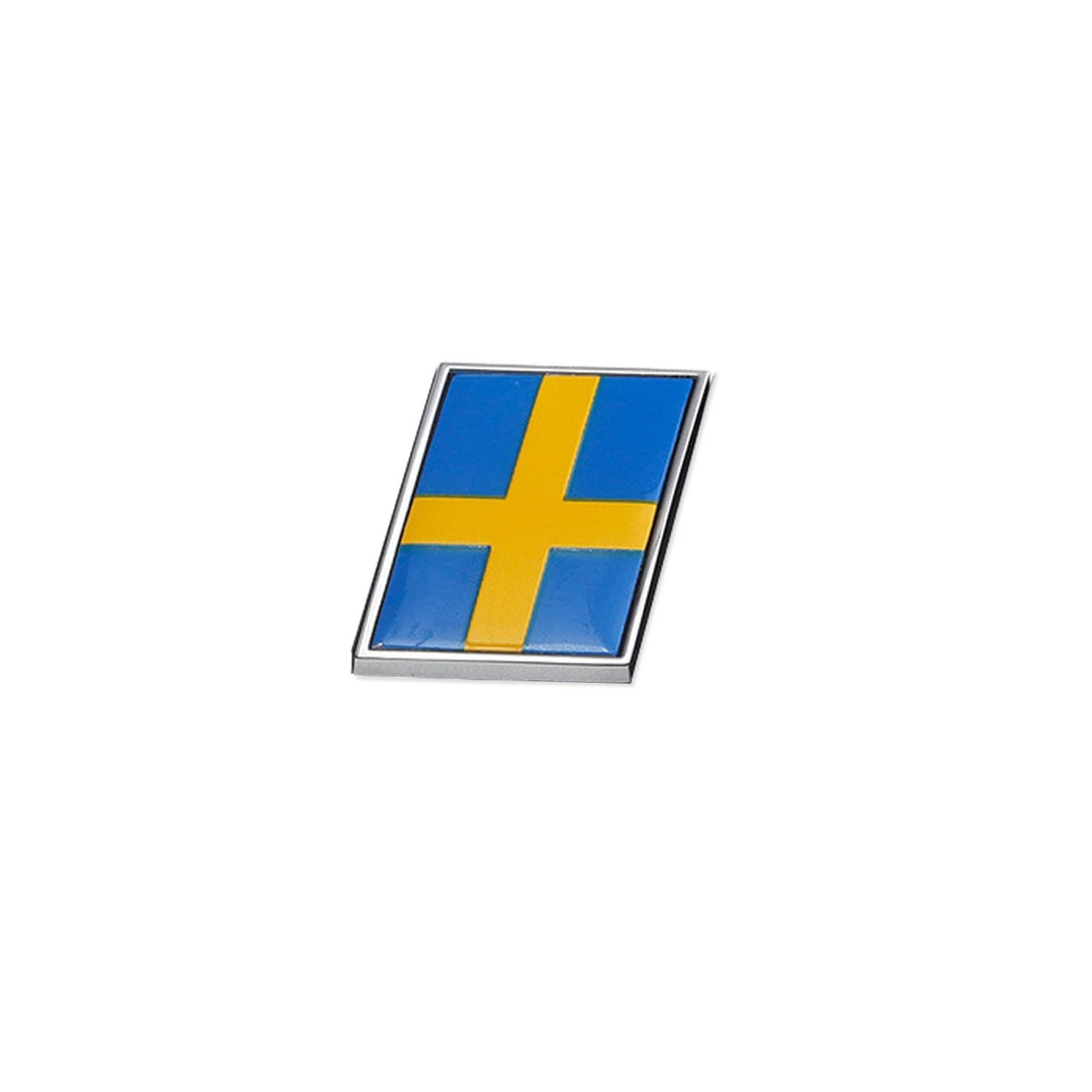 Swedish Flag Car Badge Emblem Sticker Metal Refit Skewed 2x2.5cm/0.78x0 ...