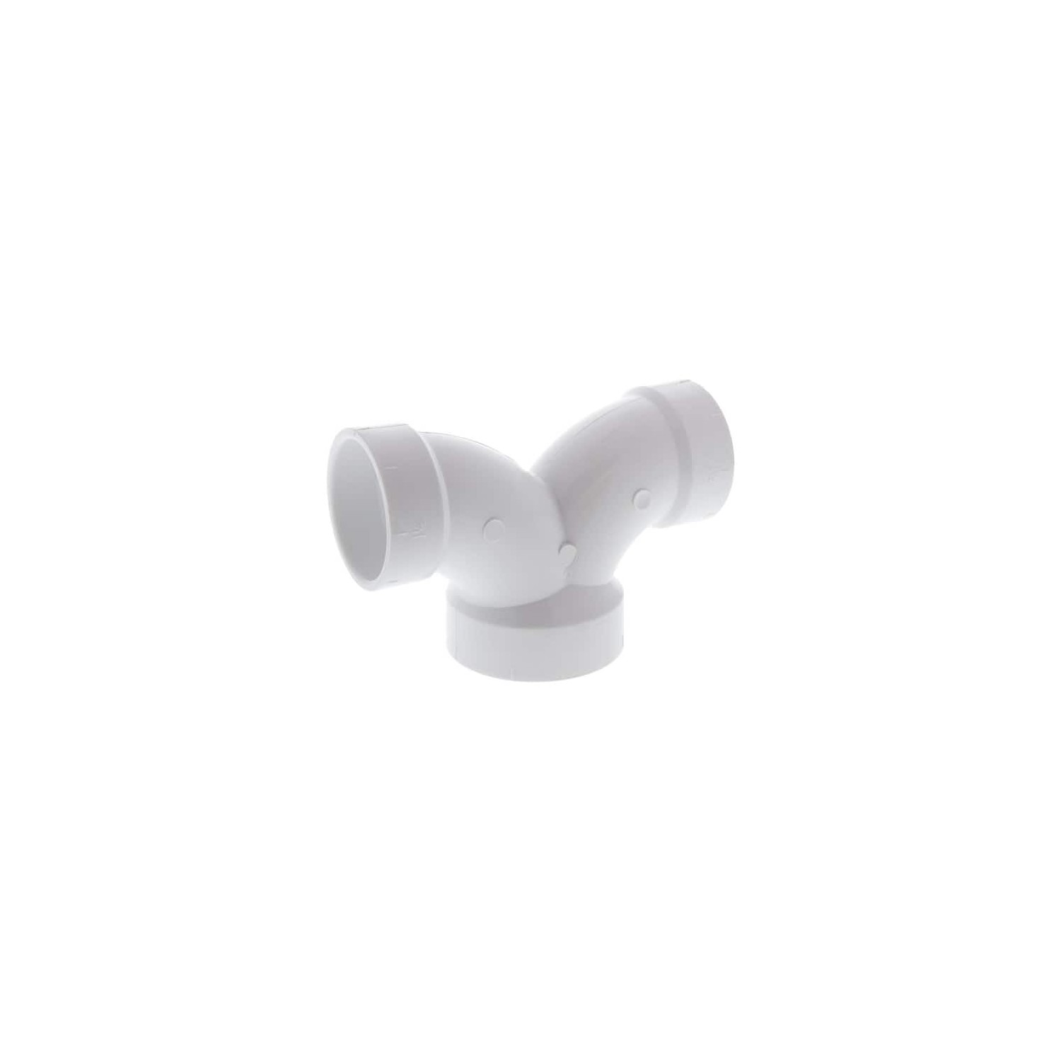 PlumberStop - 2" DWV PVC Double 1/4 Bend 90 Degree Elbow (H × H × H ...