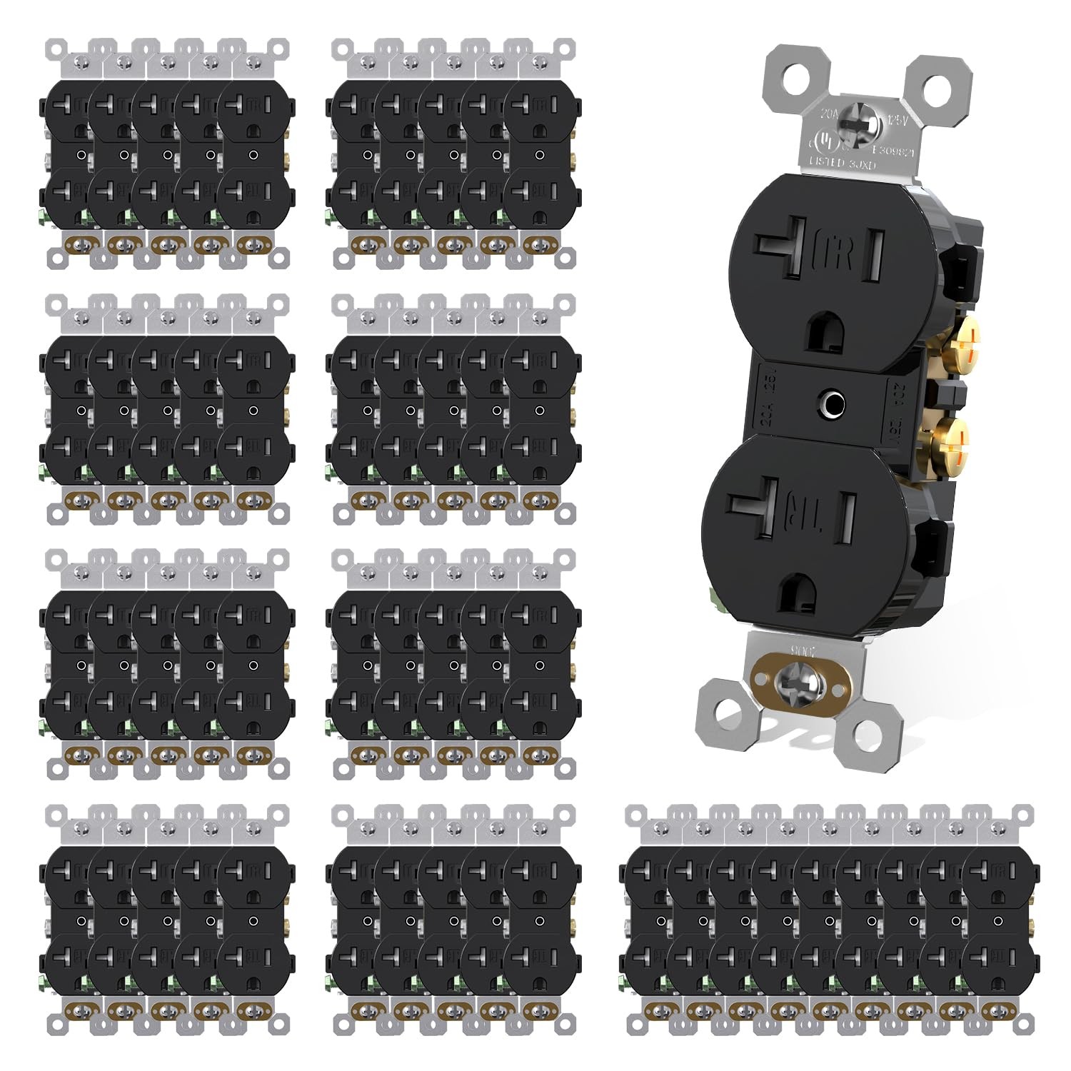 AIDA 20 Amps Outlets Duplex Electrical Receptacle Outlets,Tamper ...