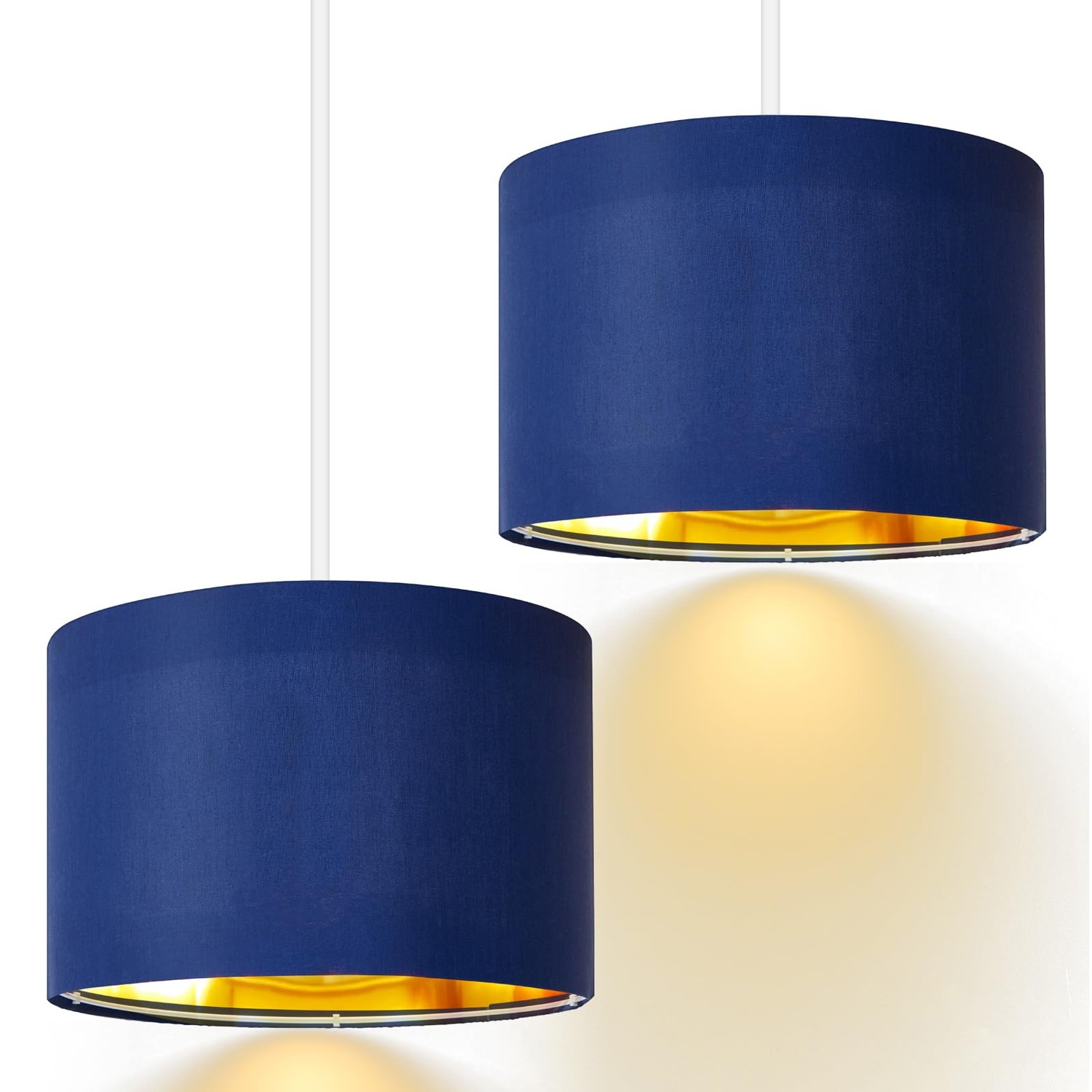 Weewooday 2 Pcs 30 x 20 cm Fabric Drum Light Shade Large Modern Drum ...