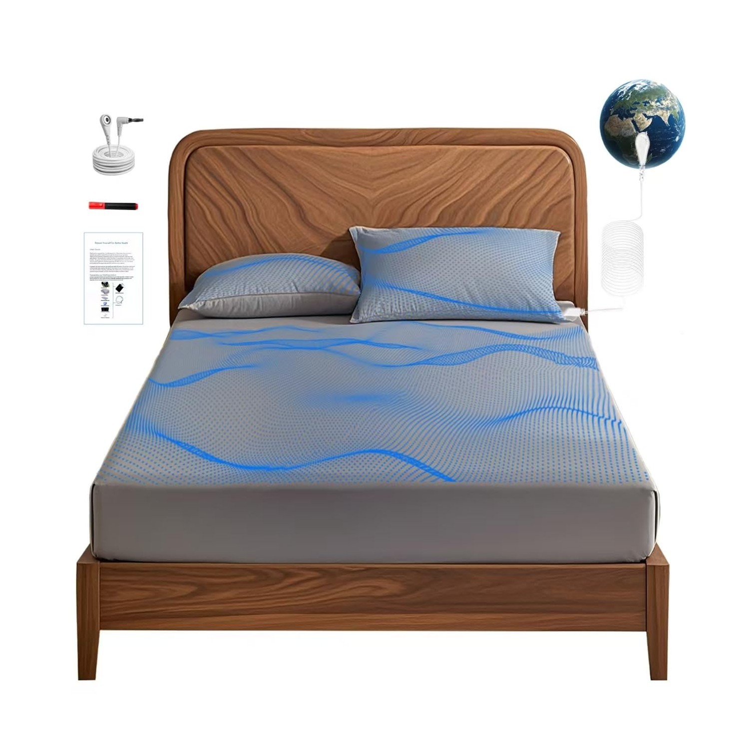 Ultimate Grounding Mat - Premium Earthing Pad for Bed, Queen Size Grounding Sheets, King Size ...