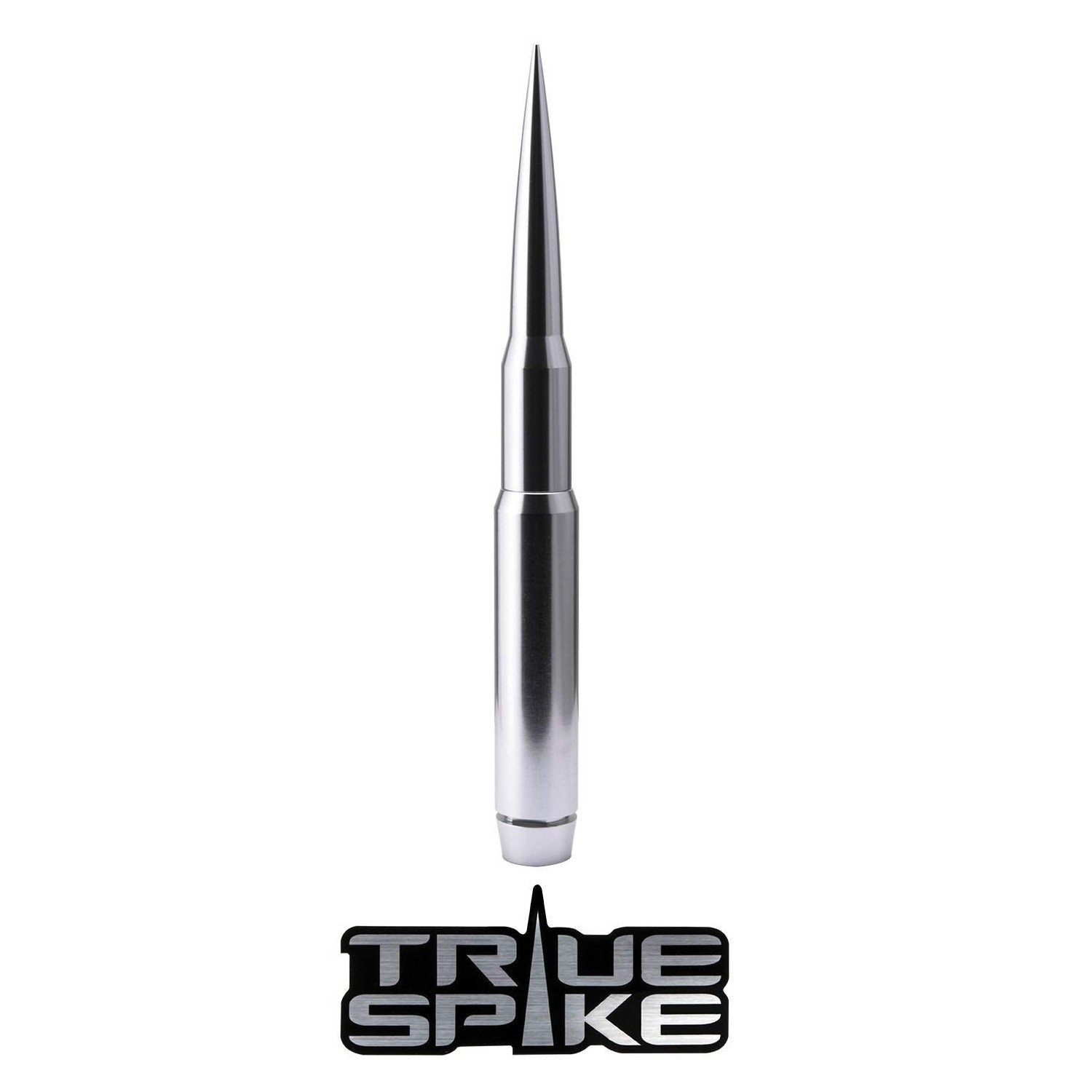 TRUE SPIKE 9 inch SILVER PENETRATOR FAT BULLET ANTENNA with ANTI-THEFT ...